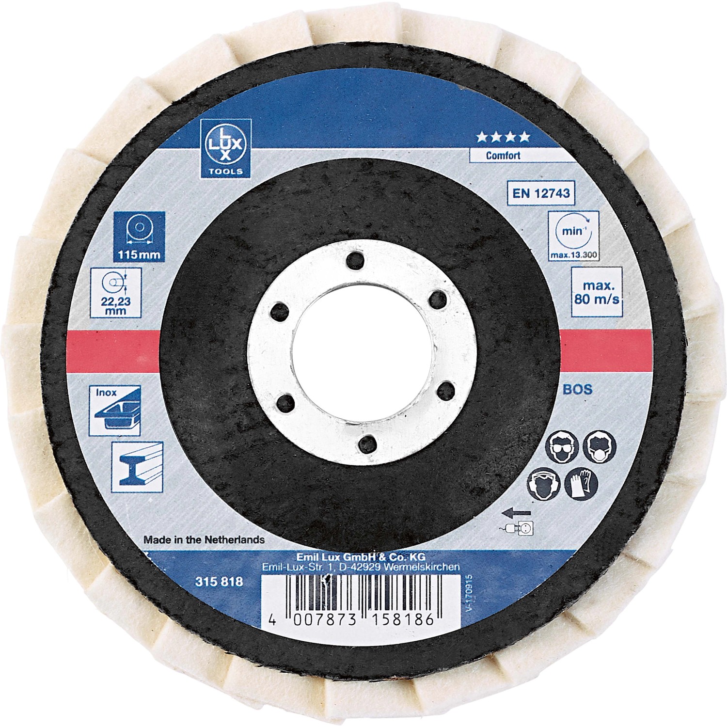 LUX Filz-Fächerscheibe Ø 115 mm kaufen bei OBI