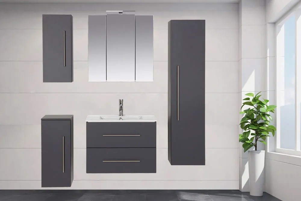 Posseik Badezimmer-Hochschrank Homeline 35 cm Anthrazit kaufen bei OBI