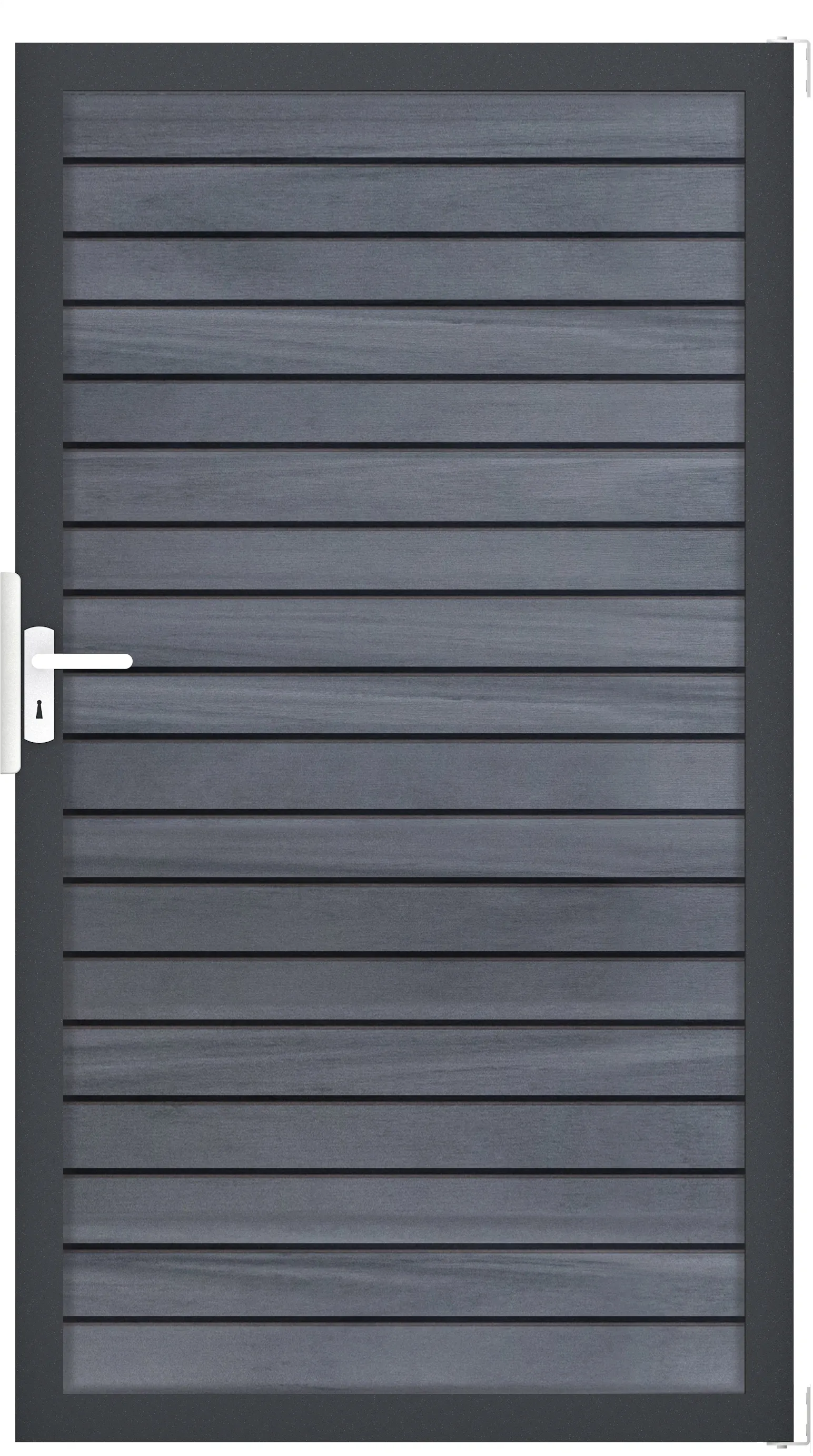 GroJa Steckzaun-Tor Solid-Rhombus 1-flg. DB703 Universal-DIN Steingrau ...