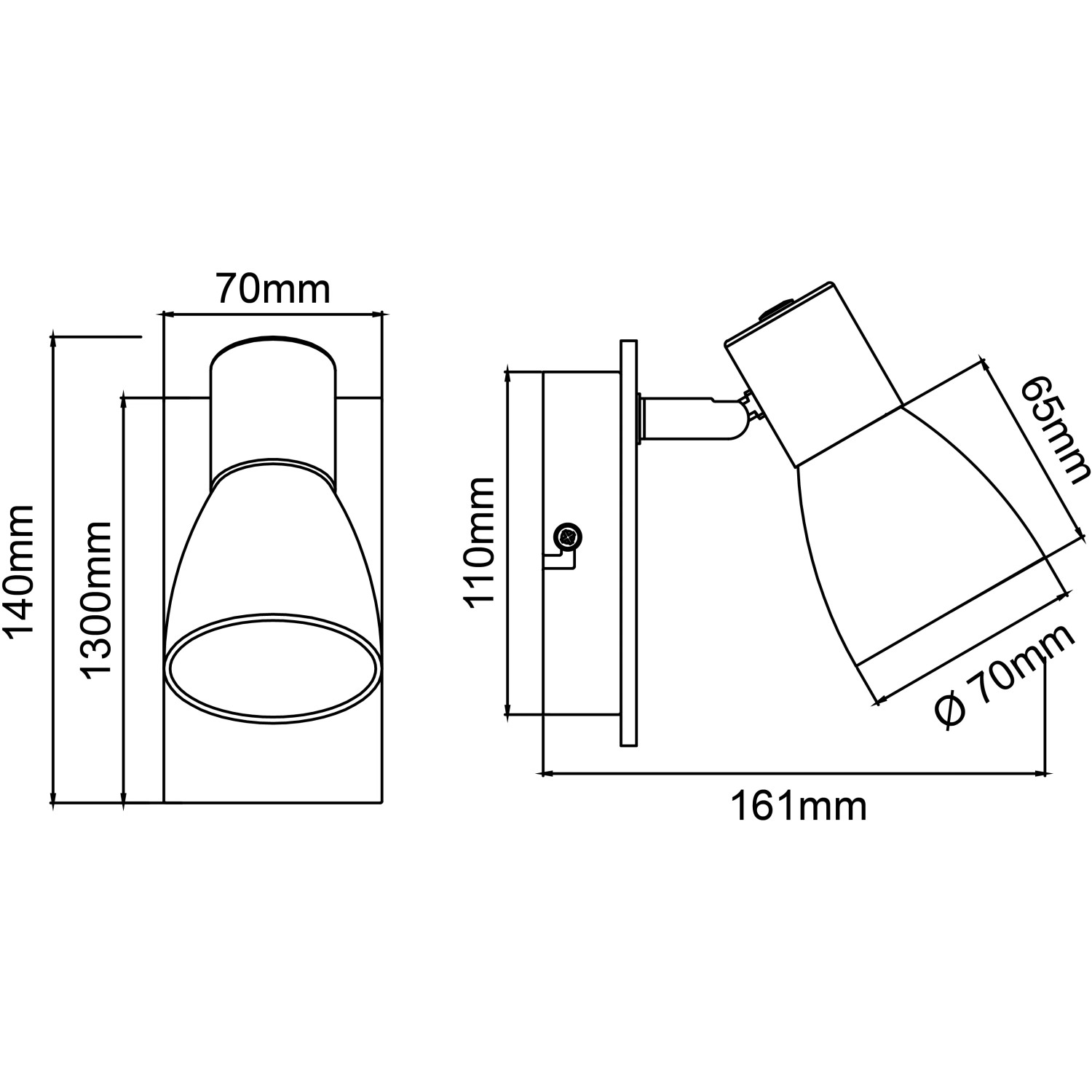 Brilliant Wandspot Daintree Weiß und Natur kaufen bei OBI