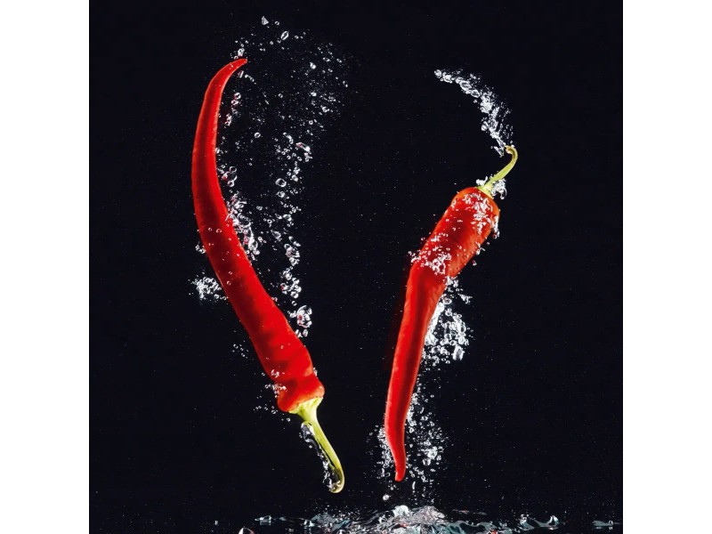 Eurographics Glasbild Chilli Splash 30 cm x 30 cm kaufen bei OBI