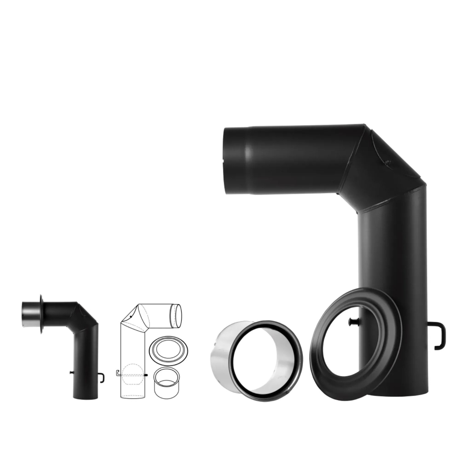 Bertrams Winkelbogenset Senotherm® UHT-Hydro Ø 150 mm 2 mm 3-teilig ...