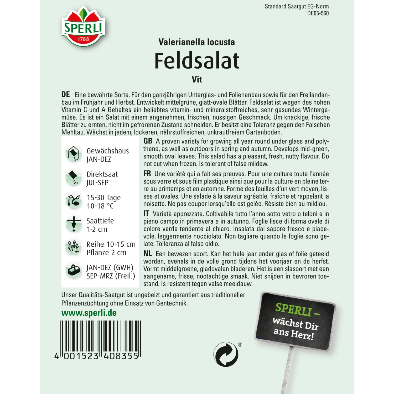 Sperli Feldsalat "Vit" 25 g kaufen bei OBI