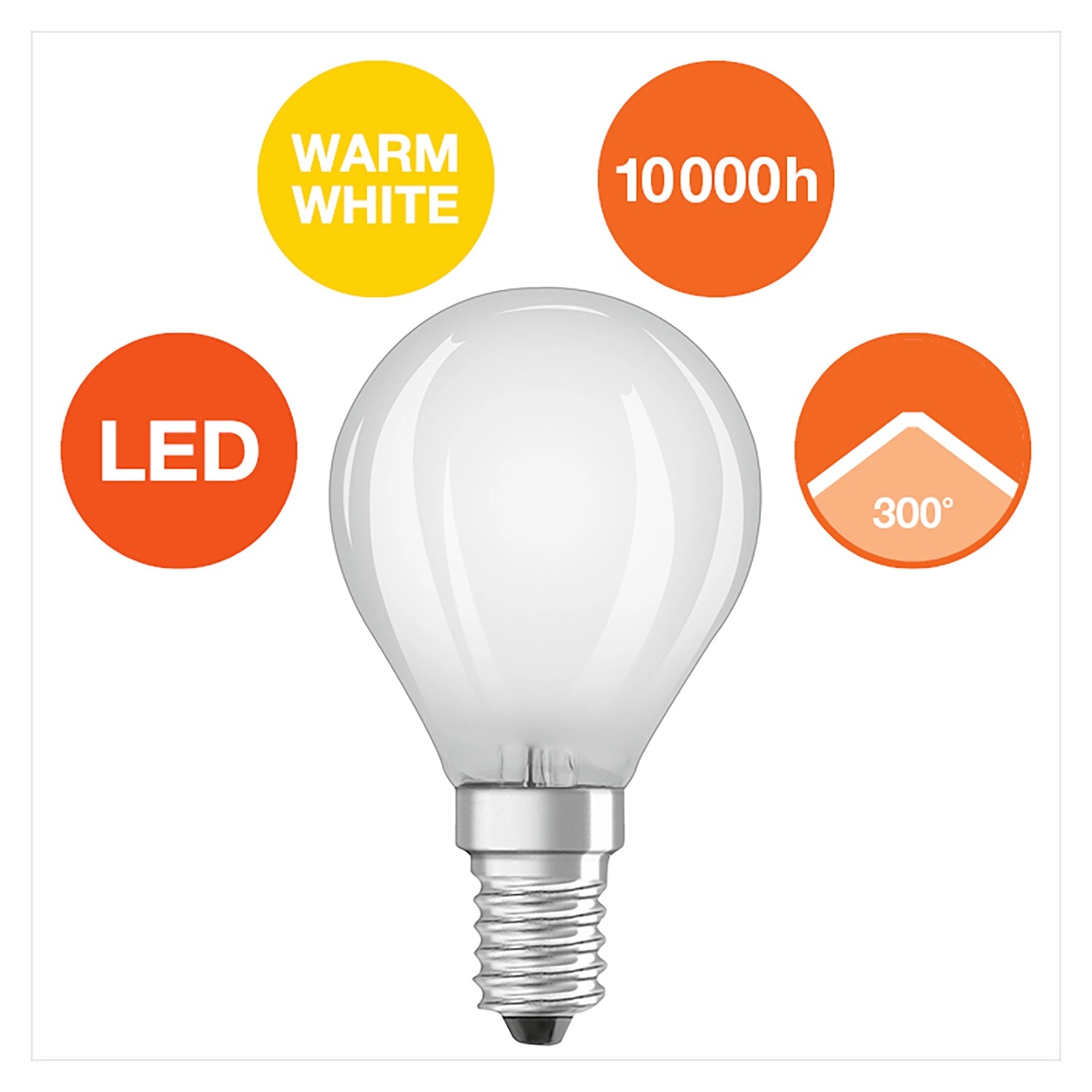 Osram LED-Leuchtmittel E14 Tropfenform 4 W 470 lm 2er Set 7,7 x 4,5 cm (H x Ø) kaufen bei OBI