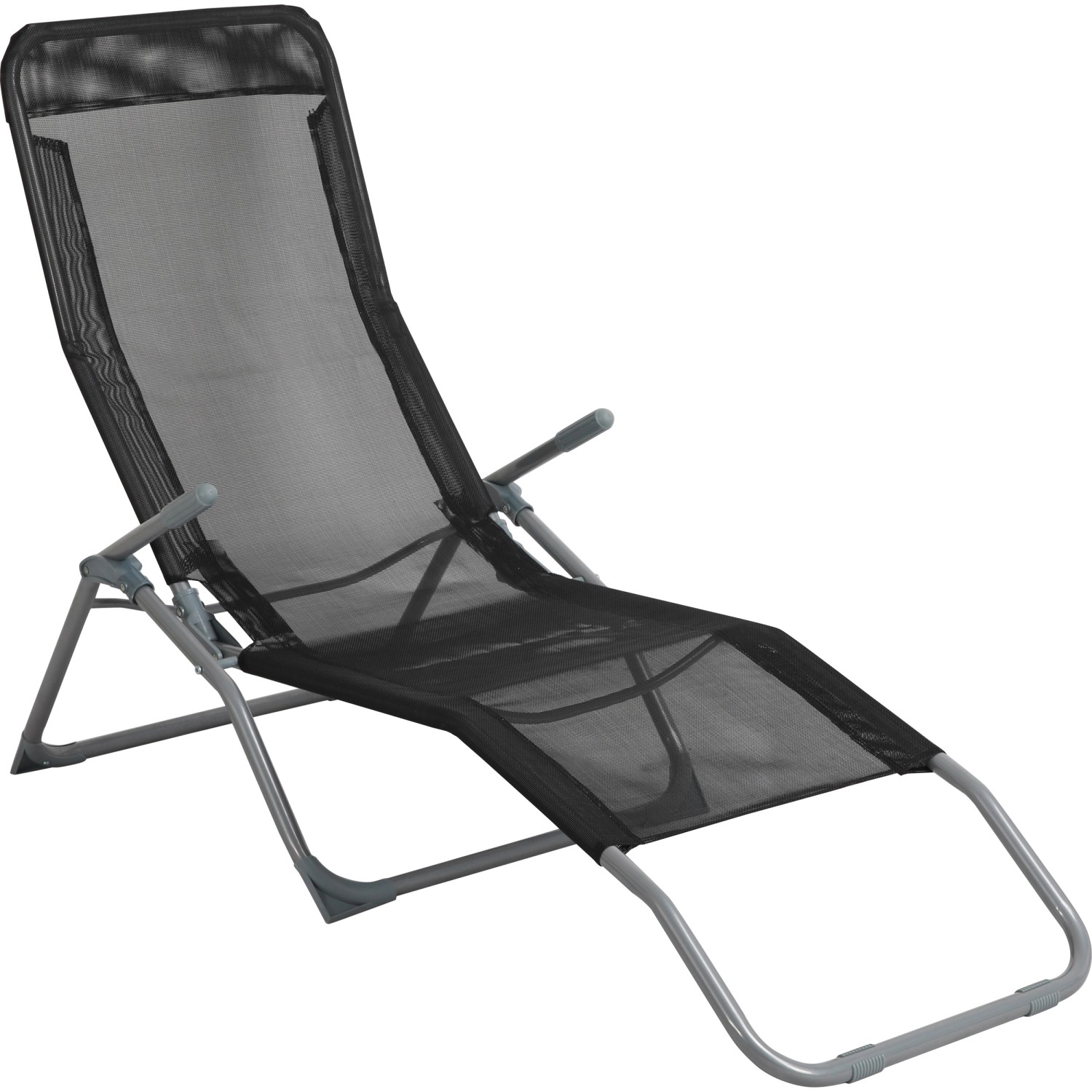 Sonnenliege Tanguro Textilen-Bespannung Schwarz kaufen bei OBI