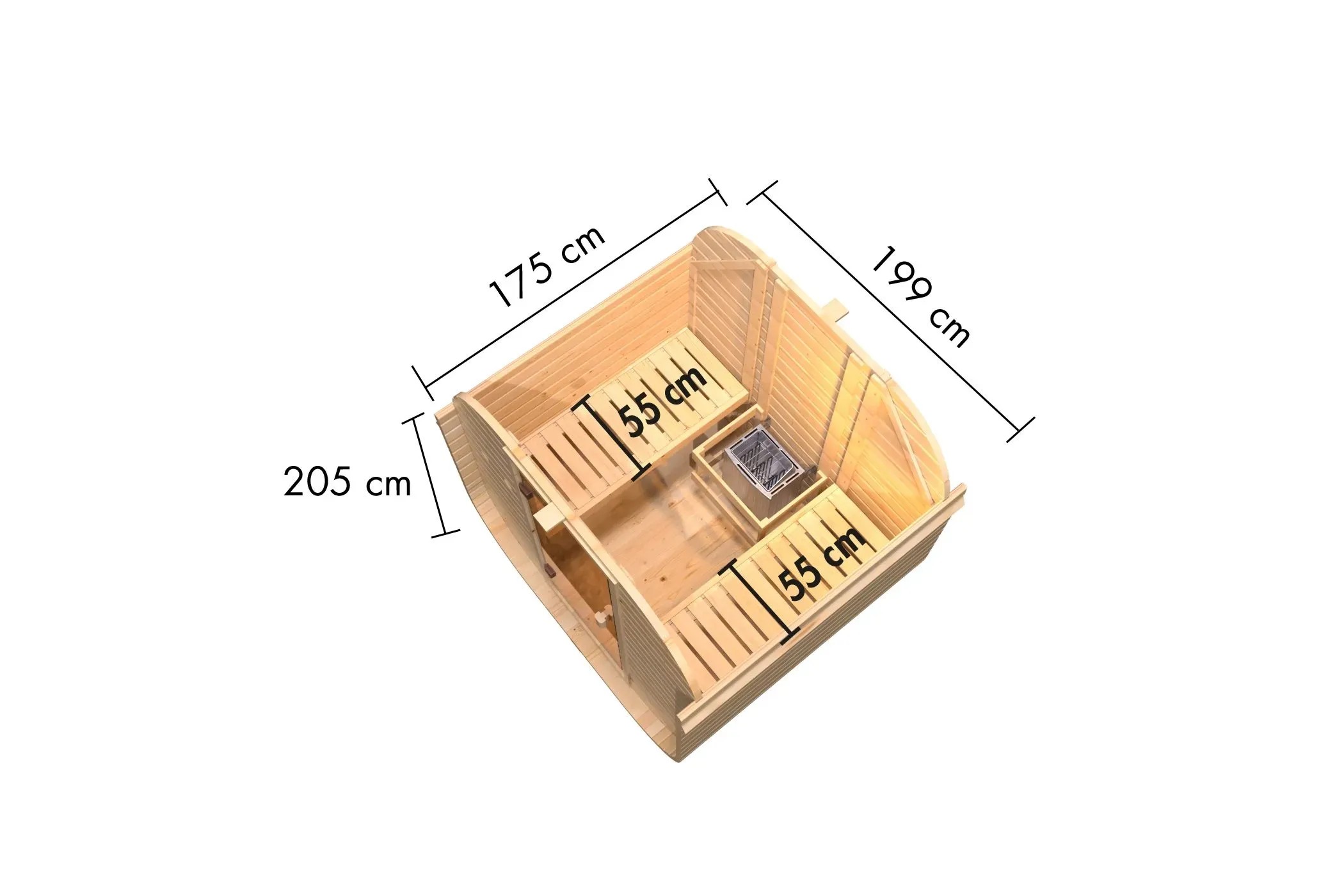 Karibu Fassauna Quadro 1 Naturbelassen 199 cm x 175 cm kaufen bei OBI