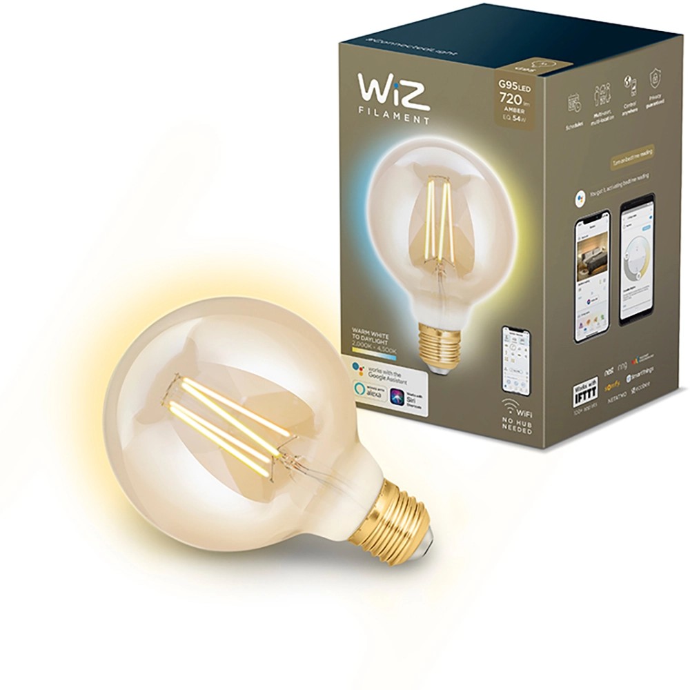 WiZ Smart LED-Leuchtmittel Wifi Filament Amber G95 E27 7 W kaufen bei OBI WiZ Smart LED-Leuchtmittel Wifi Filament Amber G95 E27 7 W kaufen bei OBI