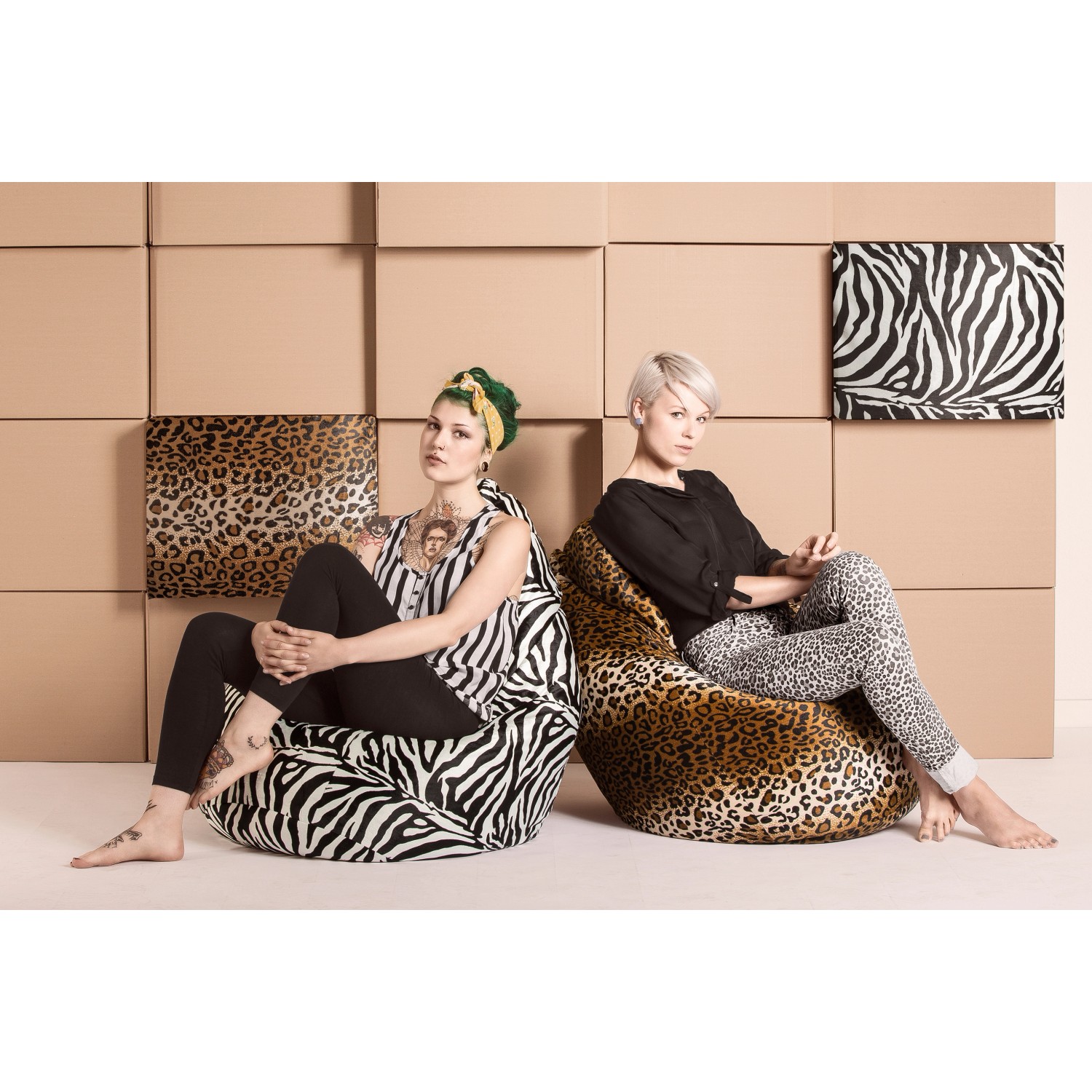 Sitting Point Sitzsack Beanbag Afro Xxl 300 L Zebra Kaufen Bei Obi