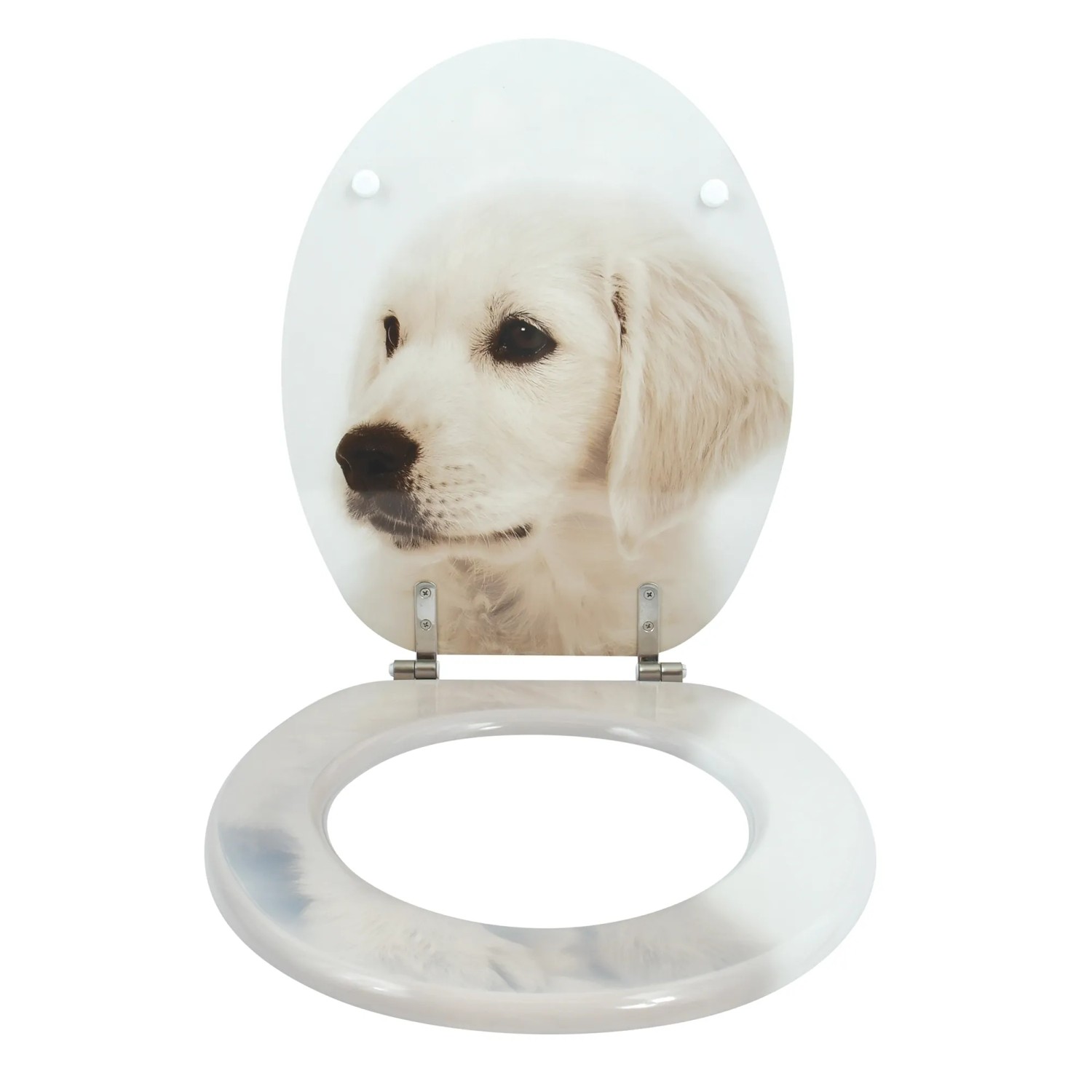 MSV WC-Sitz Scott MDF 42,5 cm x 36,5 cm x 5 cm Weiß-Beige kaufen bei OBI