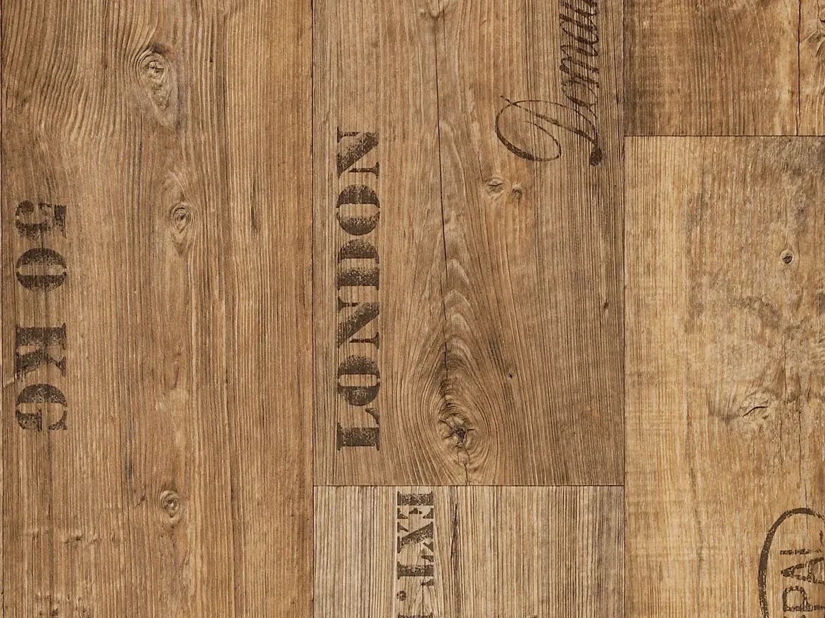 PVC Bodenbelag Bingo Rustic Wood Memphis 549 Hellbraun 400 cm breit ...