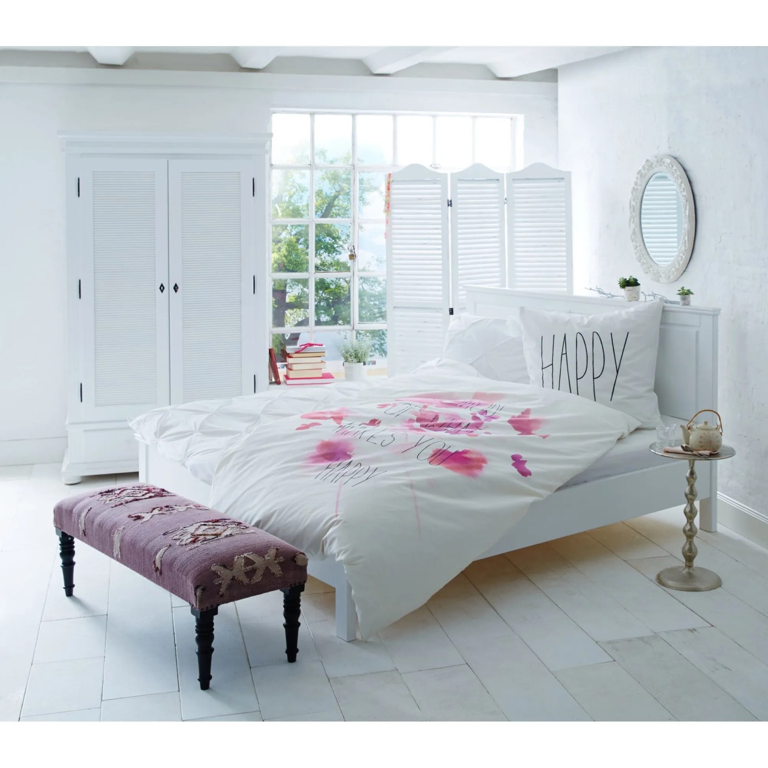 Miavilla Paravent Denise Weiß kaufen bei OBI