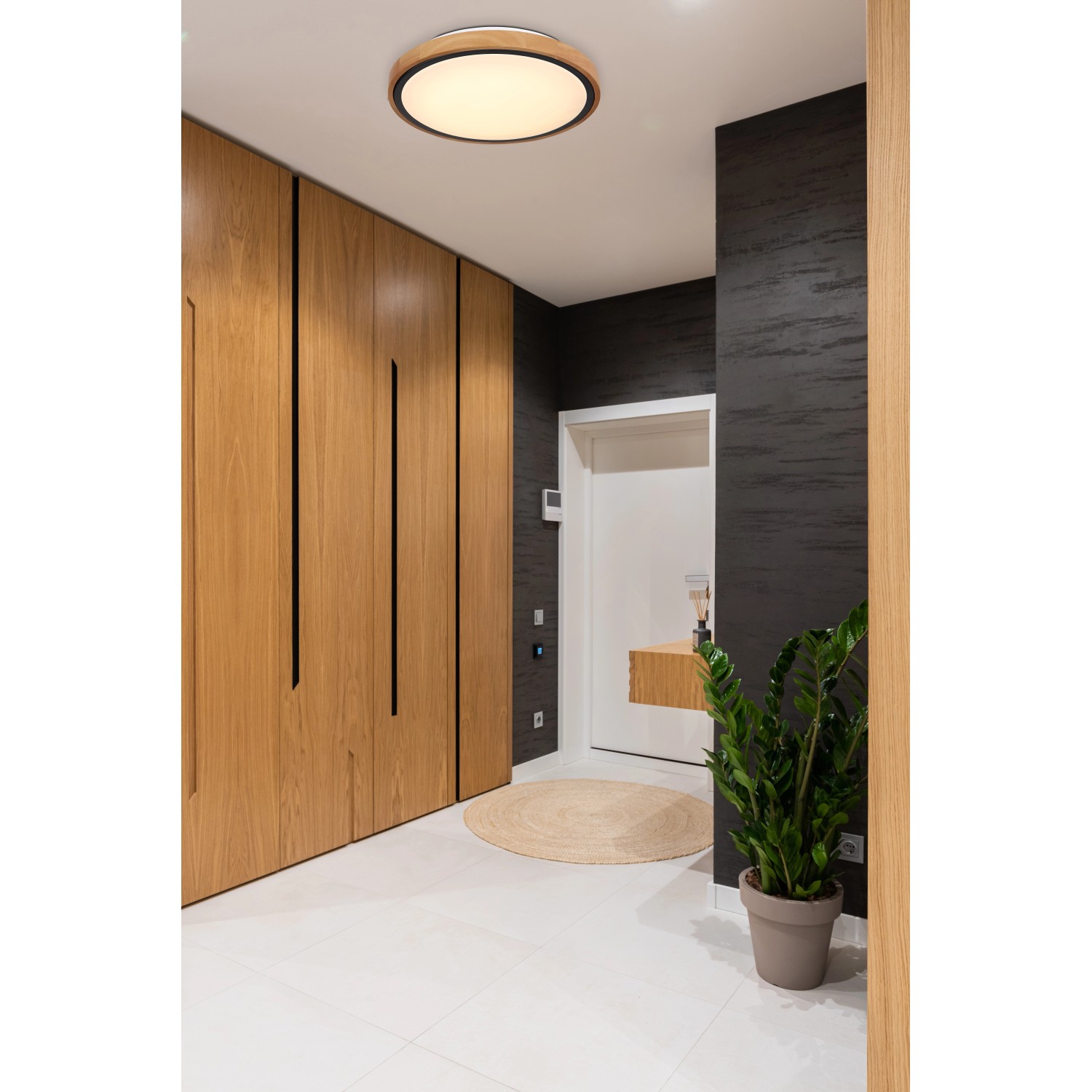 Globo LED-Deckenleuchte Bruno 1-flammig Schwarz matt 307 x 90 mm kaufen ...