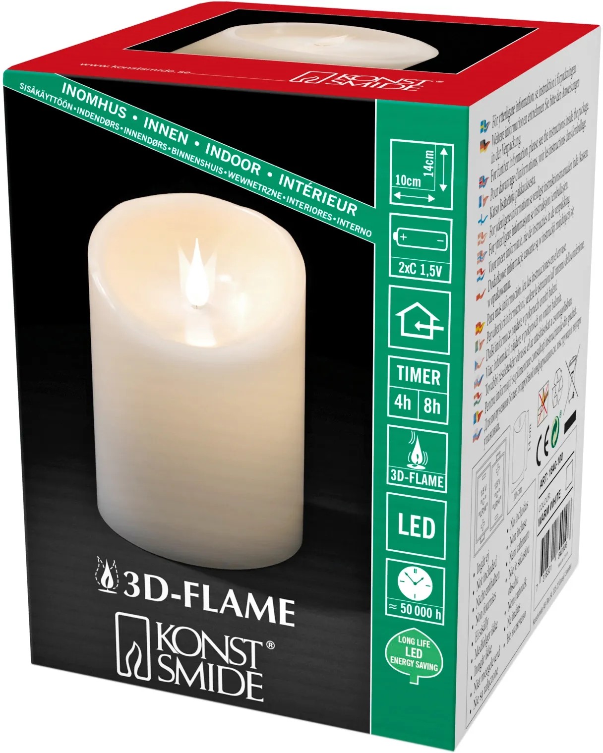 Konstsmide LED Echwachskerze 3D Flamme Höhe 14 cm Timer kaufen bei OBI