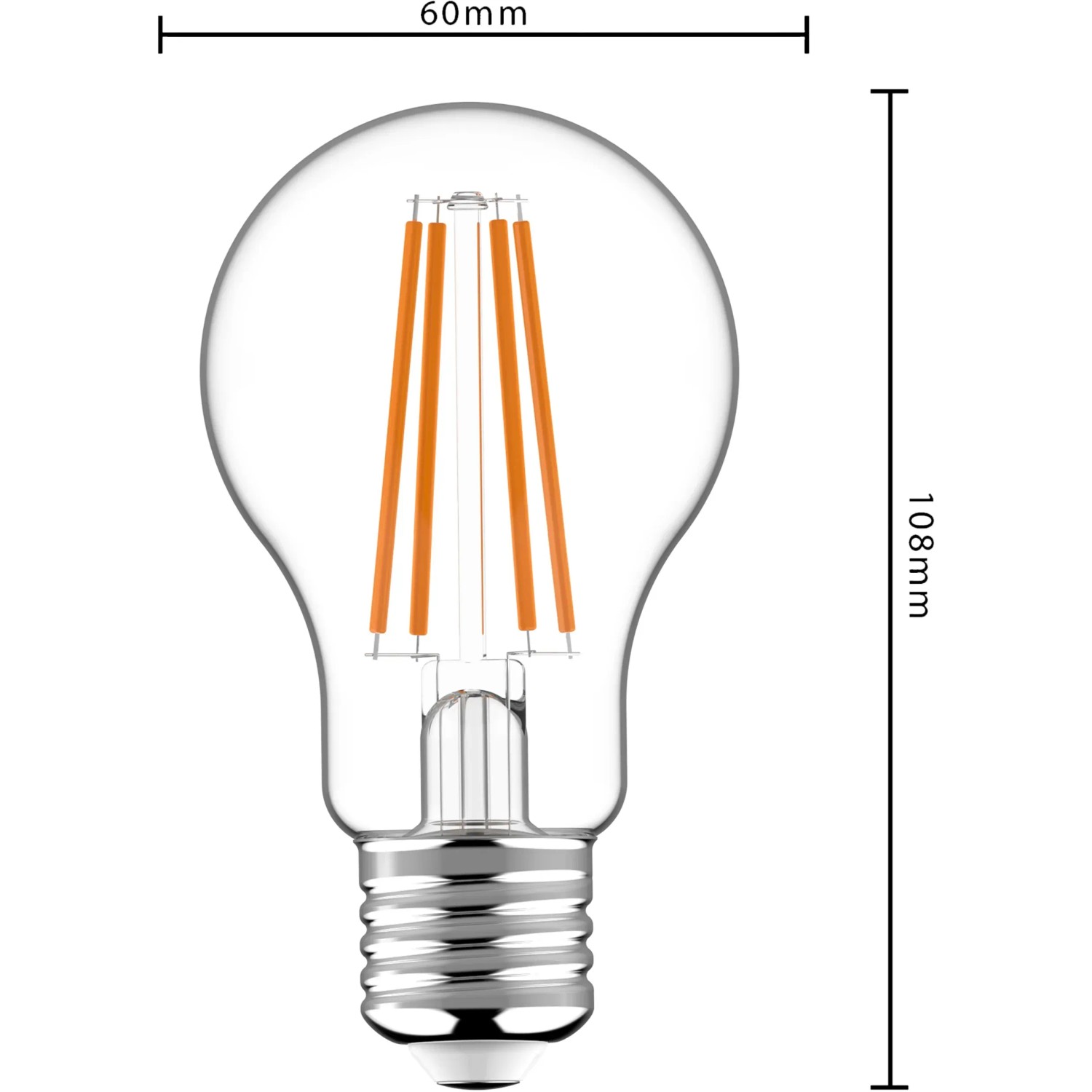 LED-Leuchtmittel Filament E27 Klassisch A60 7 W 806 lm Ø 6 cm x 10,8 cm ...