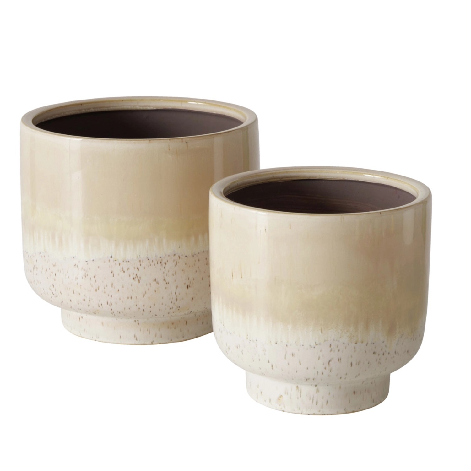 Boltze Home Pflanztopf Karmina 2-er Set Creme-Beige kaufen bei OBI