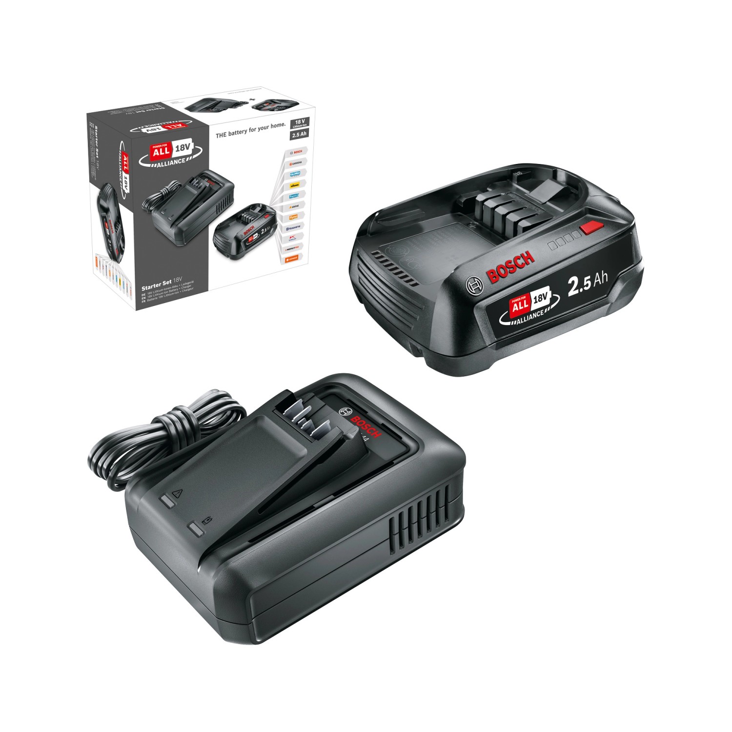Bosch Akku-Starterset 18 V mit 2,5 Ah & Ladegerät AL 18 V-44 kaufen bei OBI