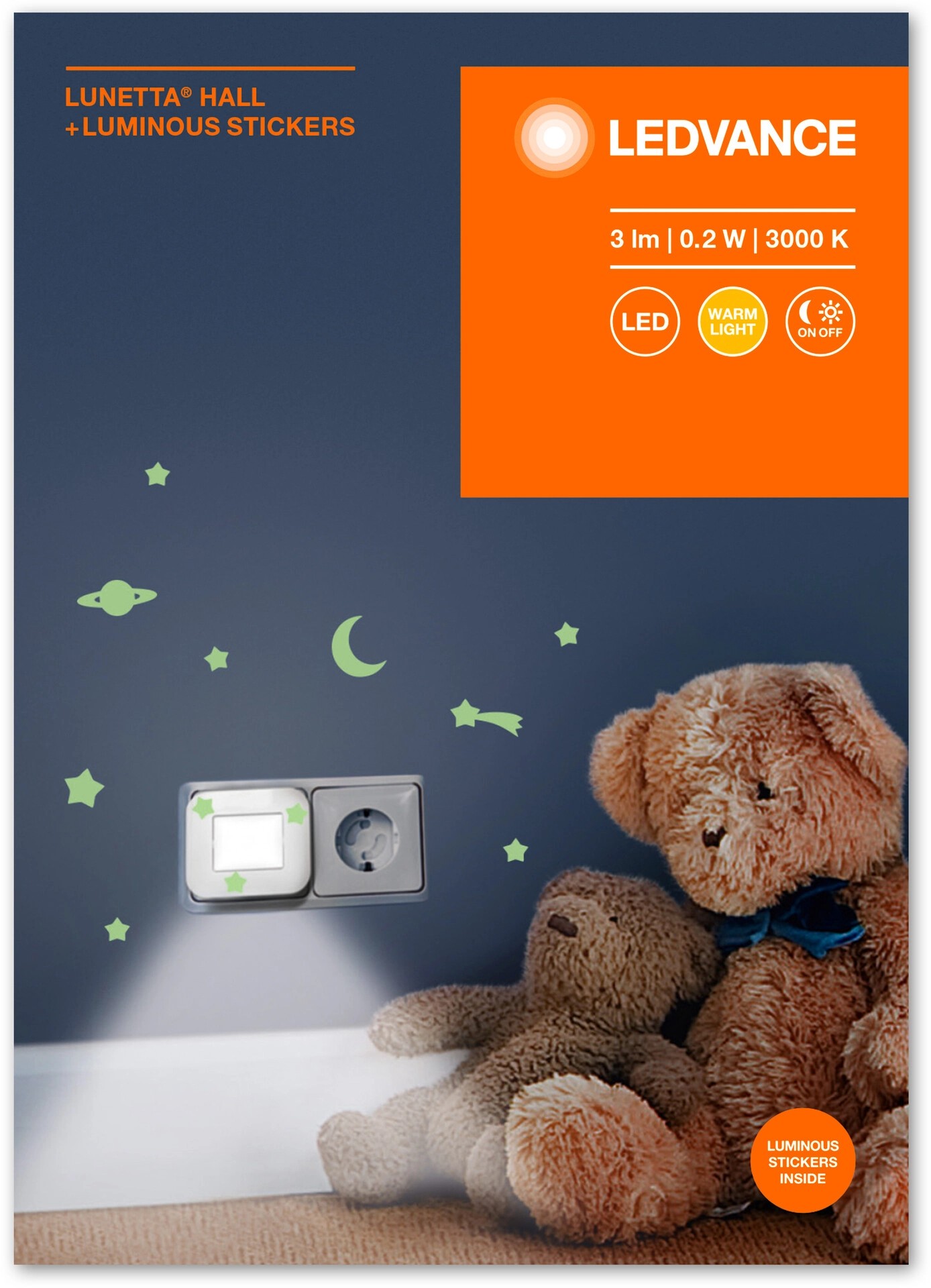 Ledvance LED-Nachtlicht Lunetta Hall WT Stickers kaufen bei OBI