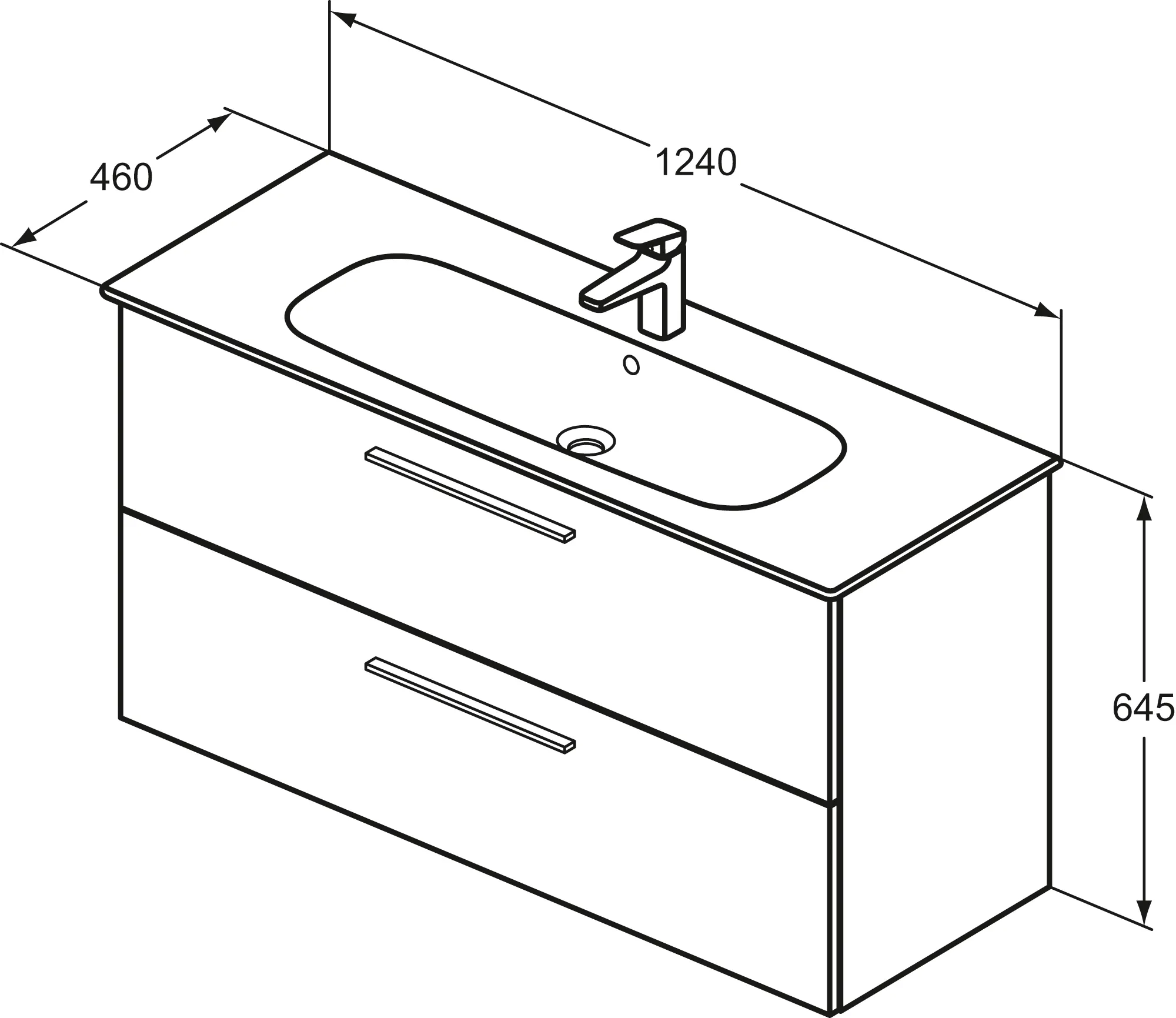 Ideal Standard Waschtisch-Paket i.life A mit Waschtisch 120 cm Weiß ...