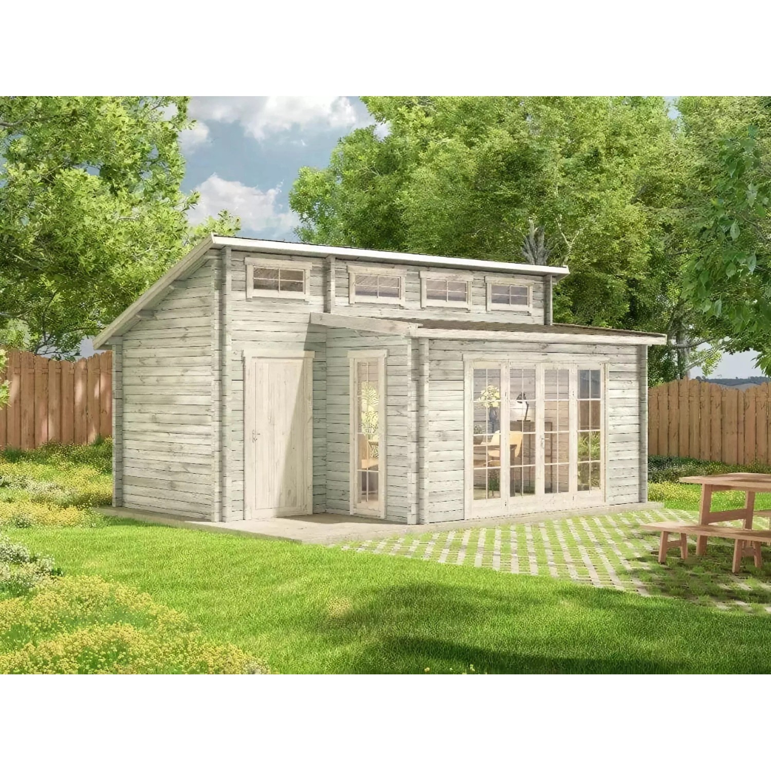 Alpholz Gartenhaus Lausitz ISO Pultdach 590 cm x 420 cm Braun kaufen ... Alpholz Gartenhaus Lausitz ISO Pultdach 590 cm x 420 cm Braun kaufen ...
