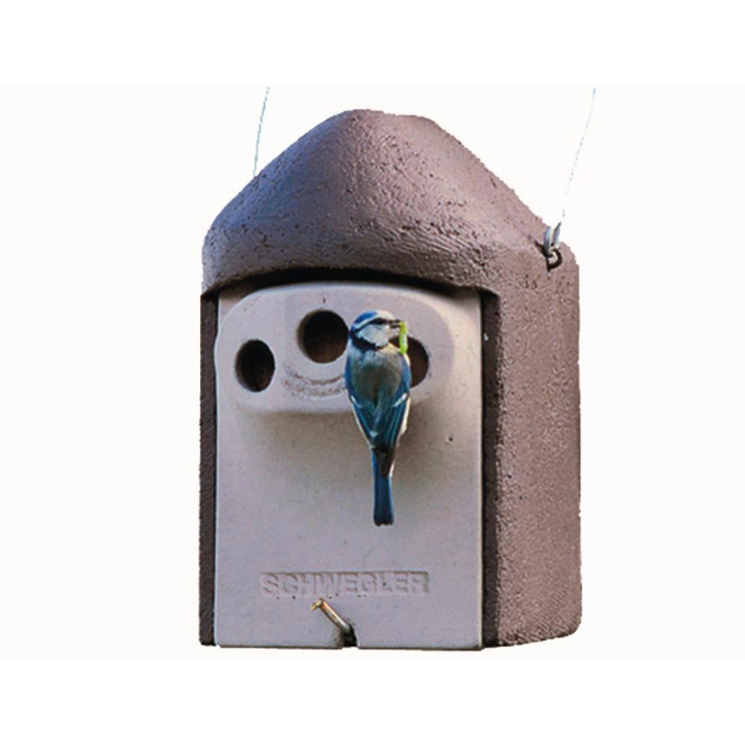 Schwegler Nisthöhle Holzbeton zum Hängen Braun und Grau Ø 33 cm x 33 cm ...