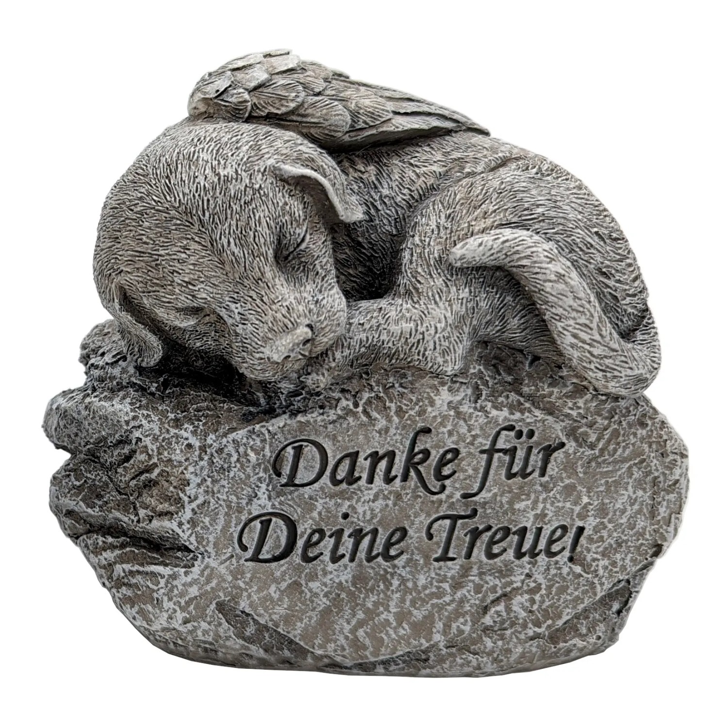 Flower Power Grabdekoration Memoria Hund und Katze auf Stein 2-fach ...