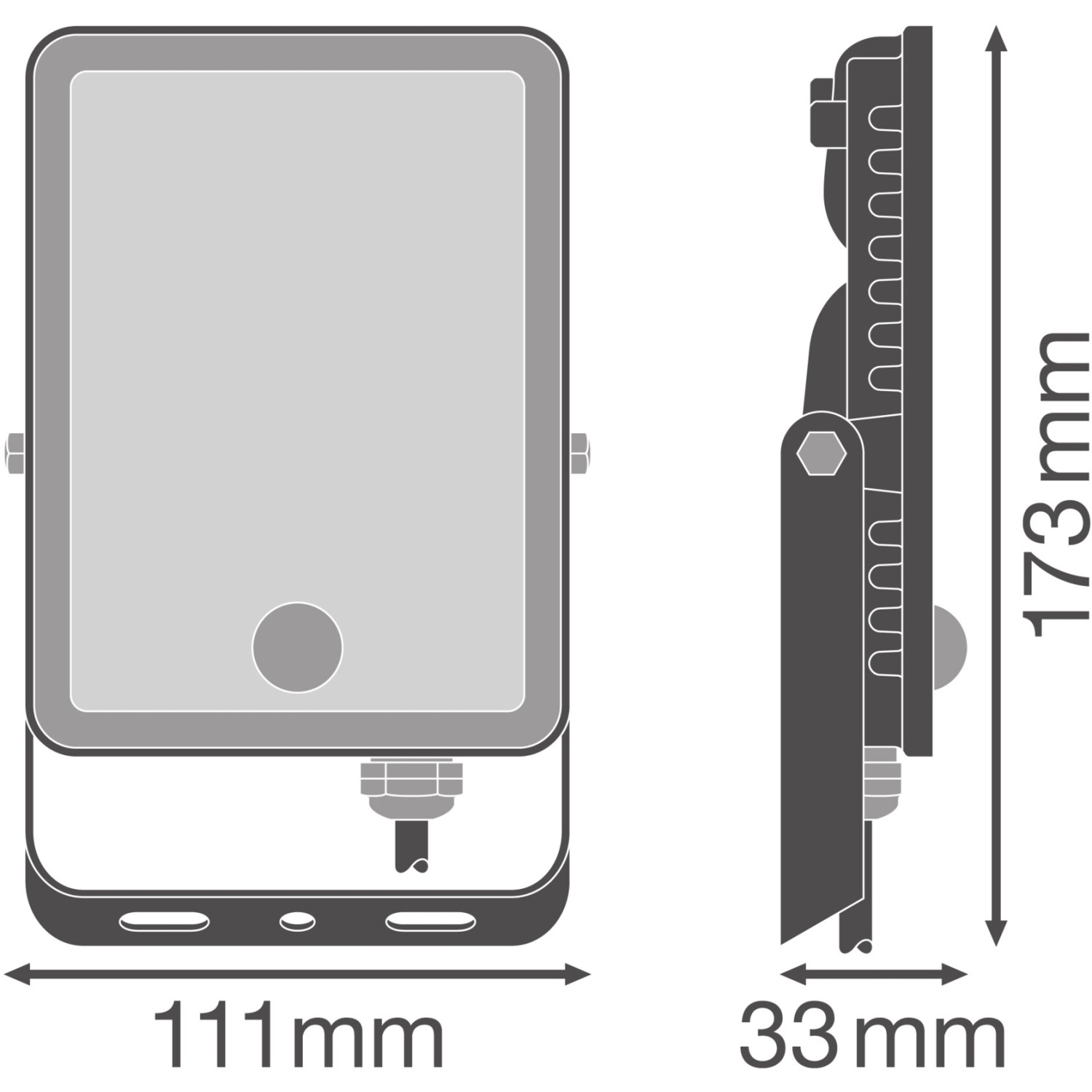 Ledvance Außenstrahler Floodlight Essential Sensor 20 W Schwarz 17,3 x ...