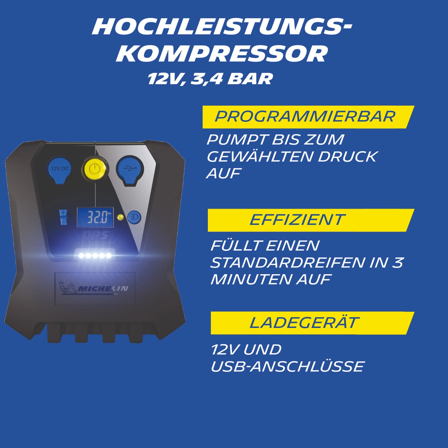 Michelin Kompressor Programmierbar 12 V kaufen bei OBI