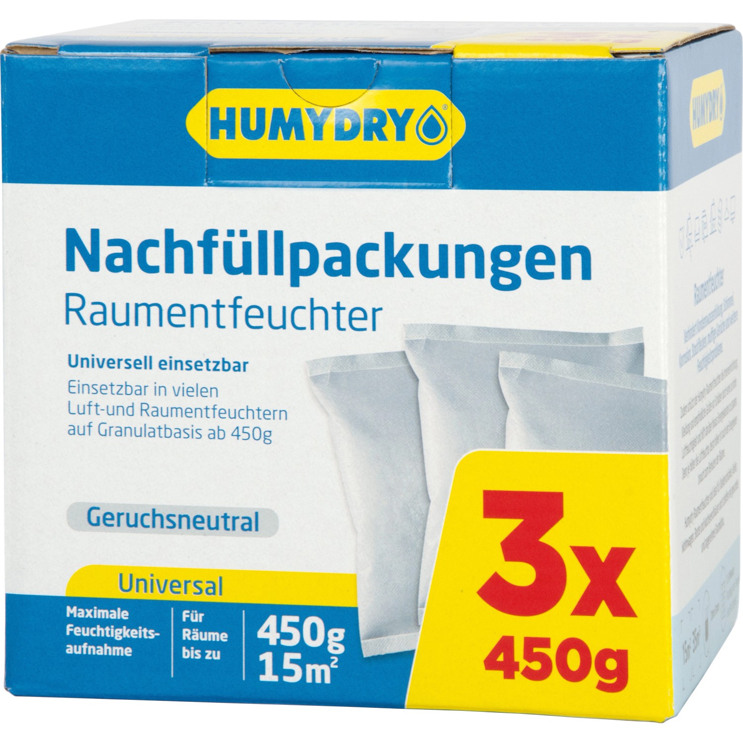 Humydry Premium Raumentfeuchter mit Nachfüllpackungen 3 x 450 g kaufen ...