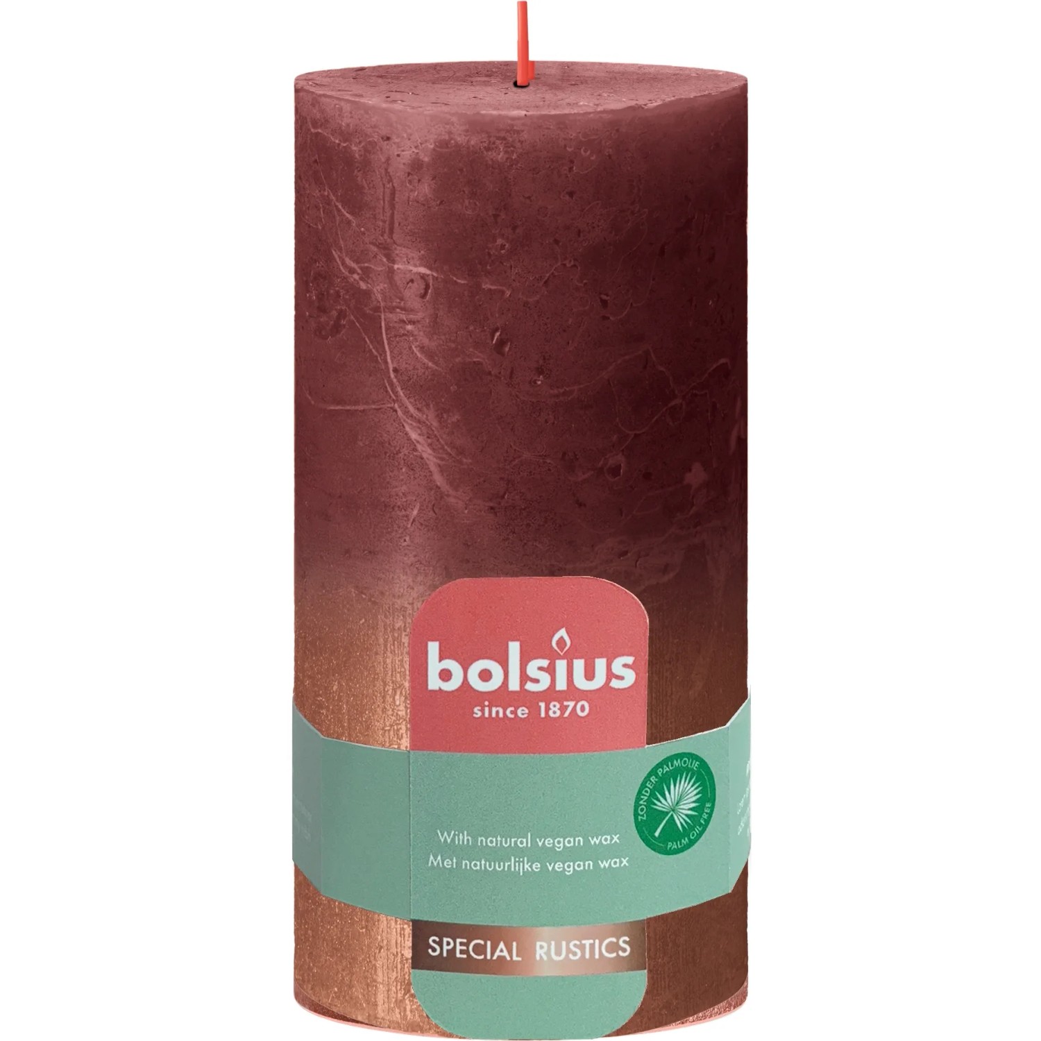 Bolsius Stumpenkerze Rustik Sunset 130/68 mm Samtrot-Kupfer kaufen bei OBI