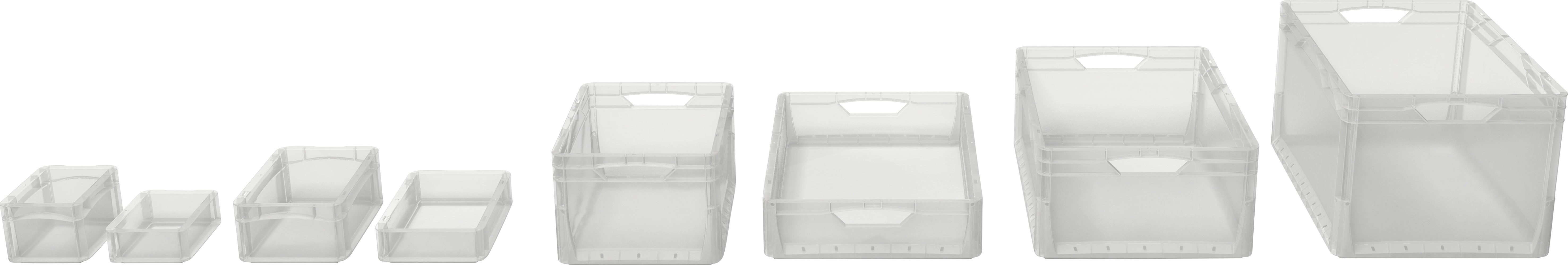Eurobox-System Box Vollwand 60 cm x 40 cm x 12 cm Transparent kaufen ...