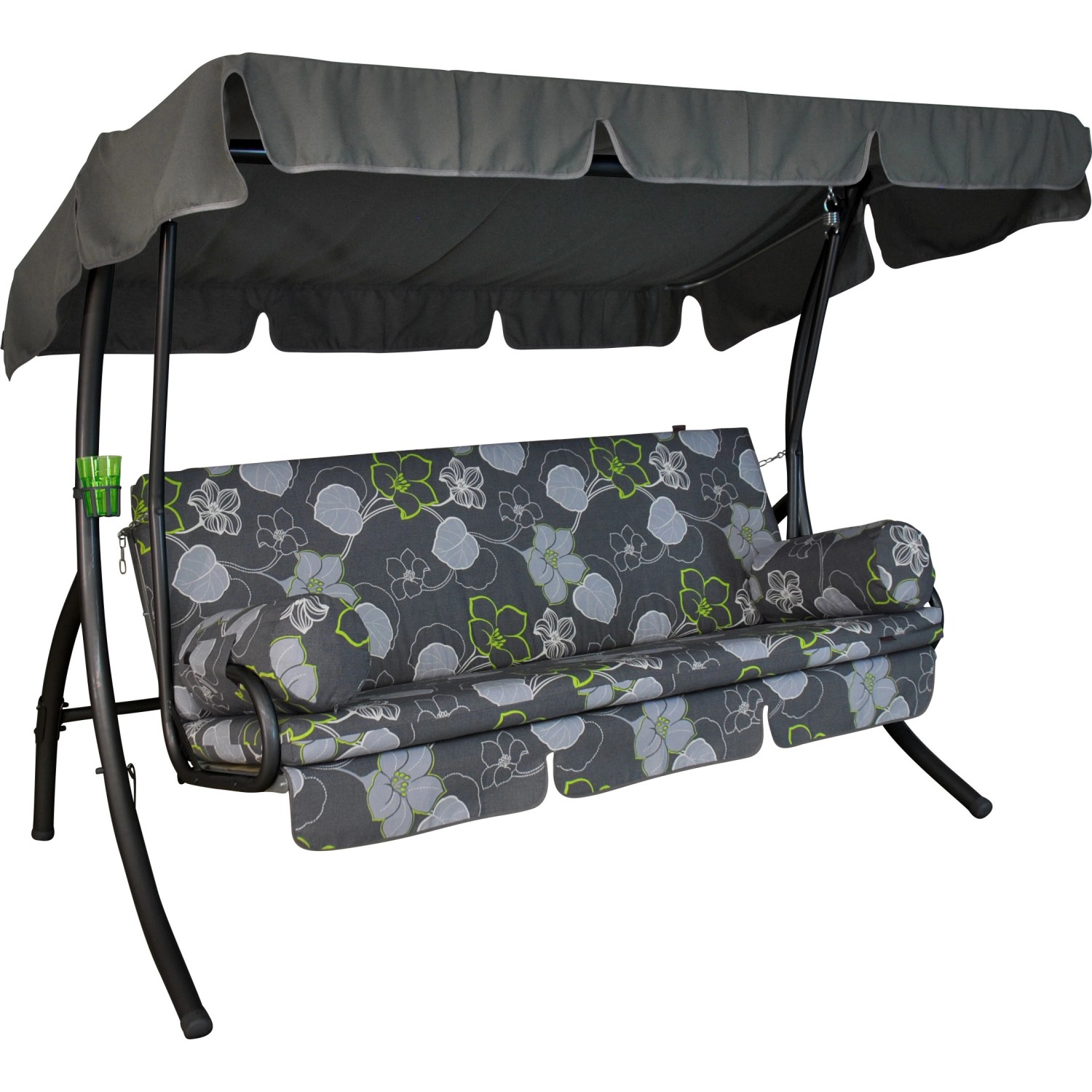 Angerer Hollywoodschaukel Trend Meran Grau Blumen 3-Sitzer kaufen bei OBI
