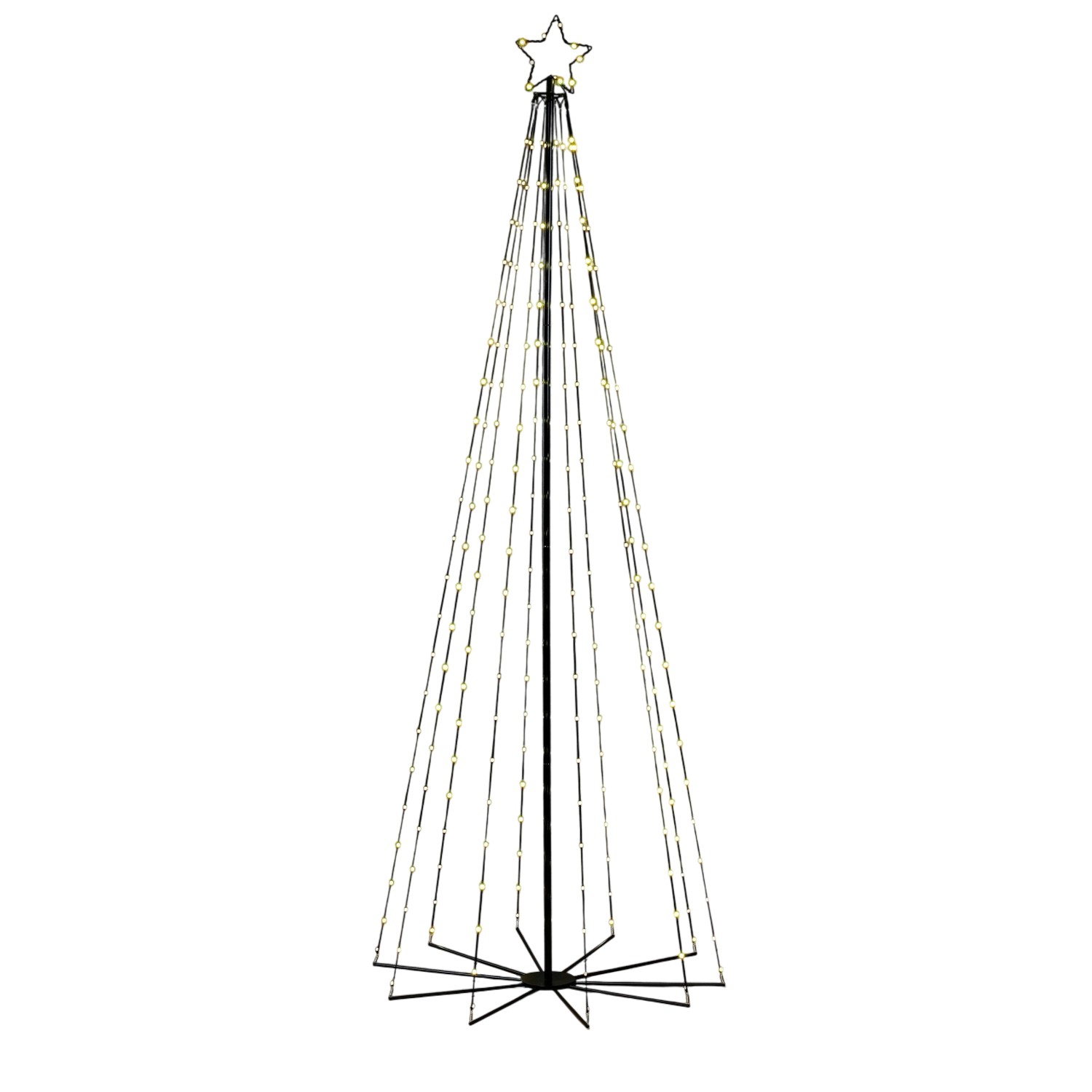 Luca Lighting Outdoor-Baum 80 LED Warm Weiß 185 cm Schwarz kaufen bei OBI