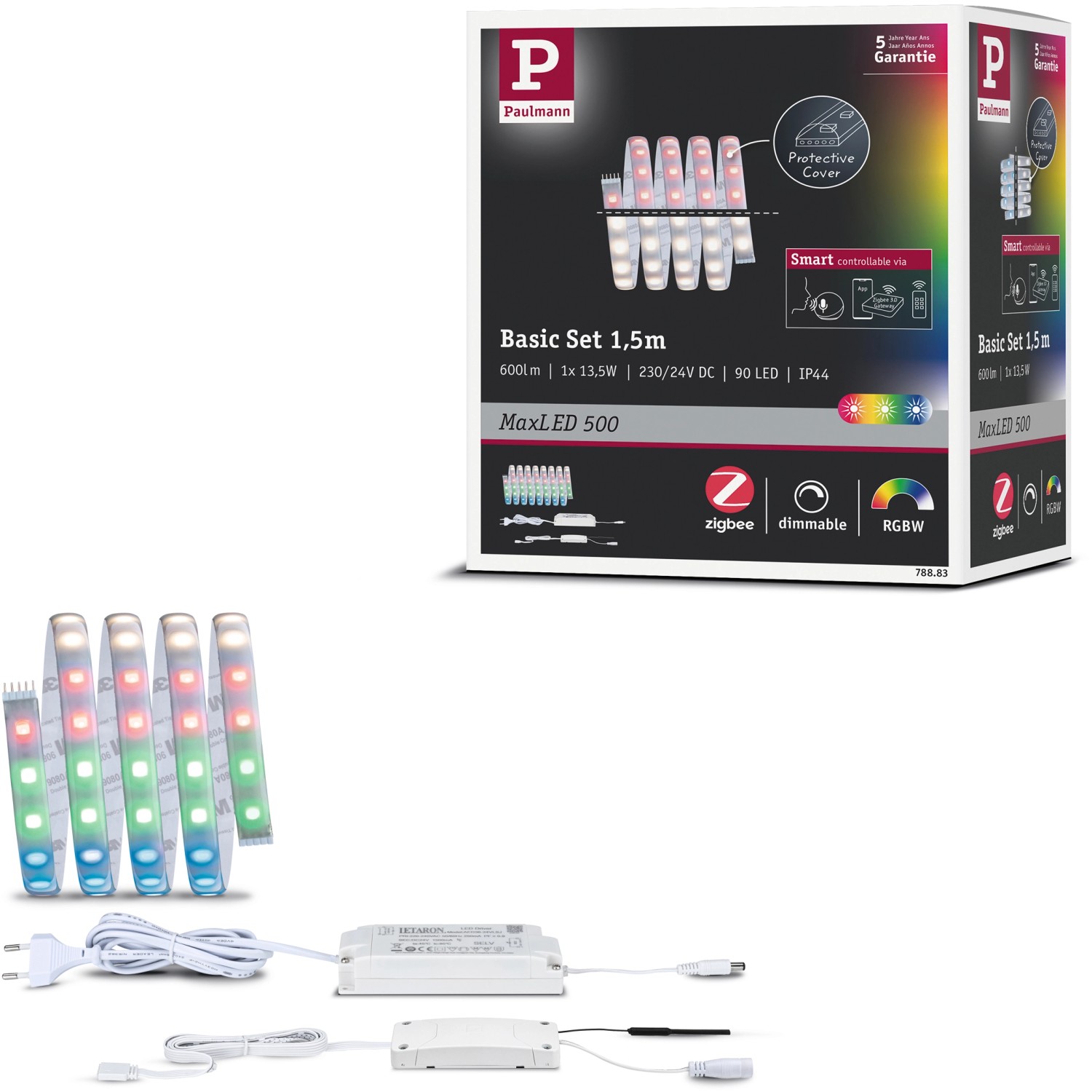 Paulmann MaxLED 500 LED Strip RGBW Smart Home Zigbee beschichtet 1,5 m ...