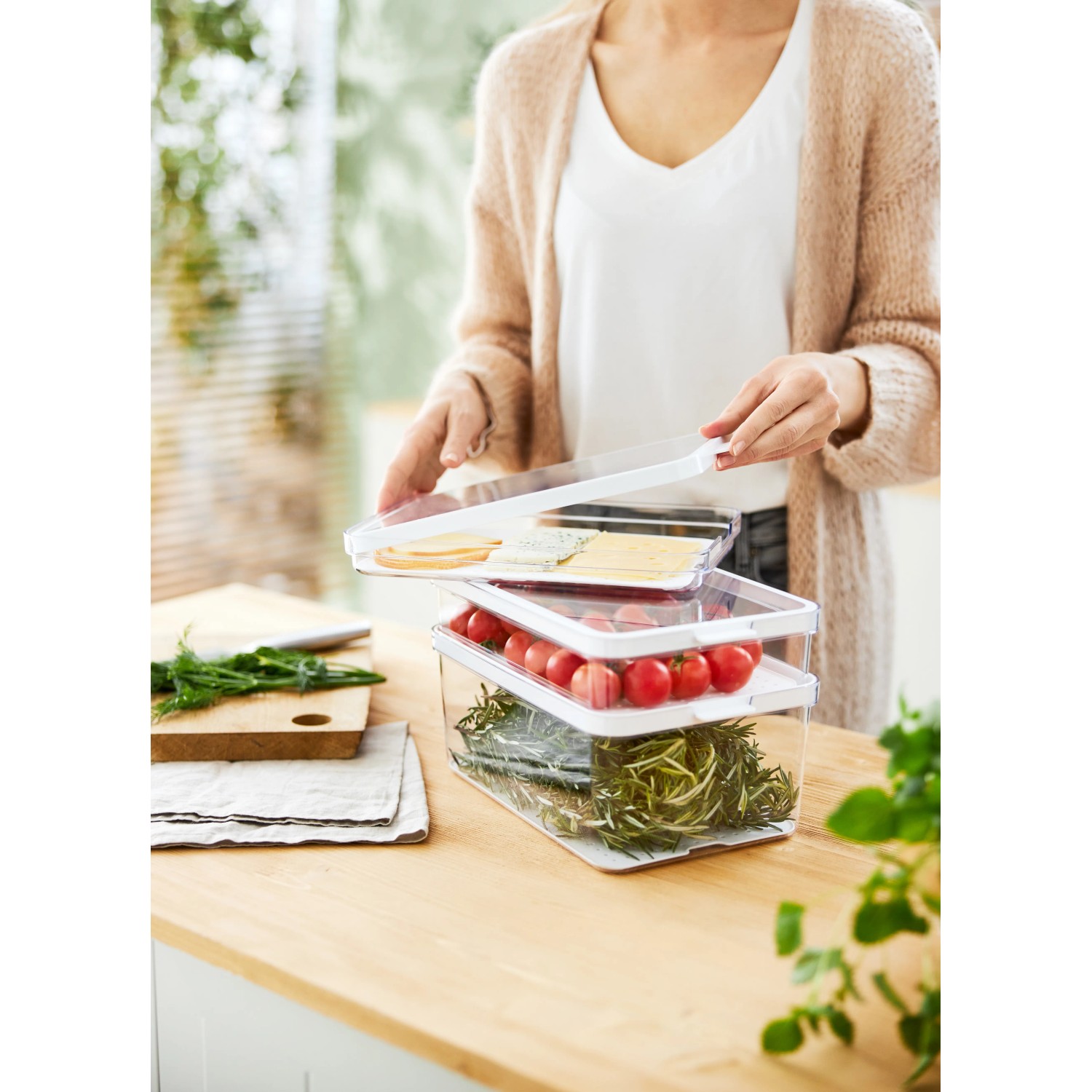 Rotho Kühlschrankorganizer-Set Cauma 3-teilig Weiß kaufen bei OBI