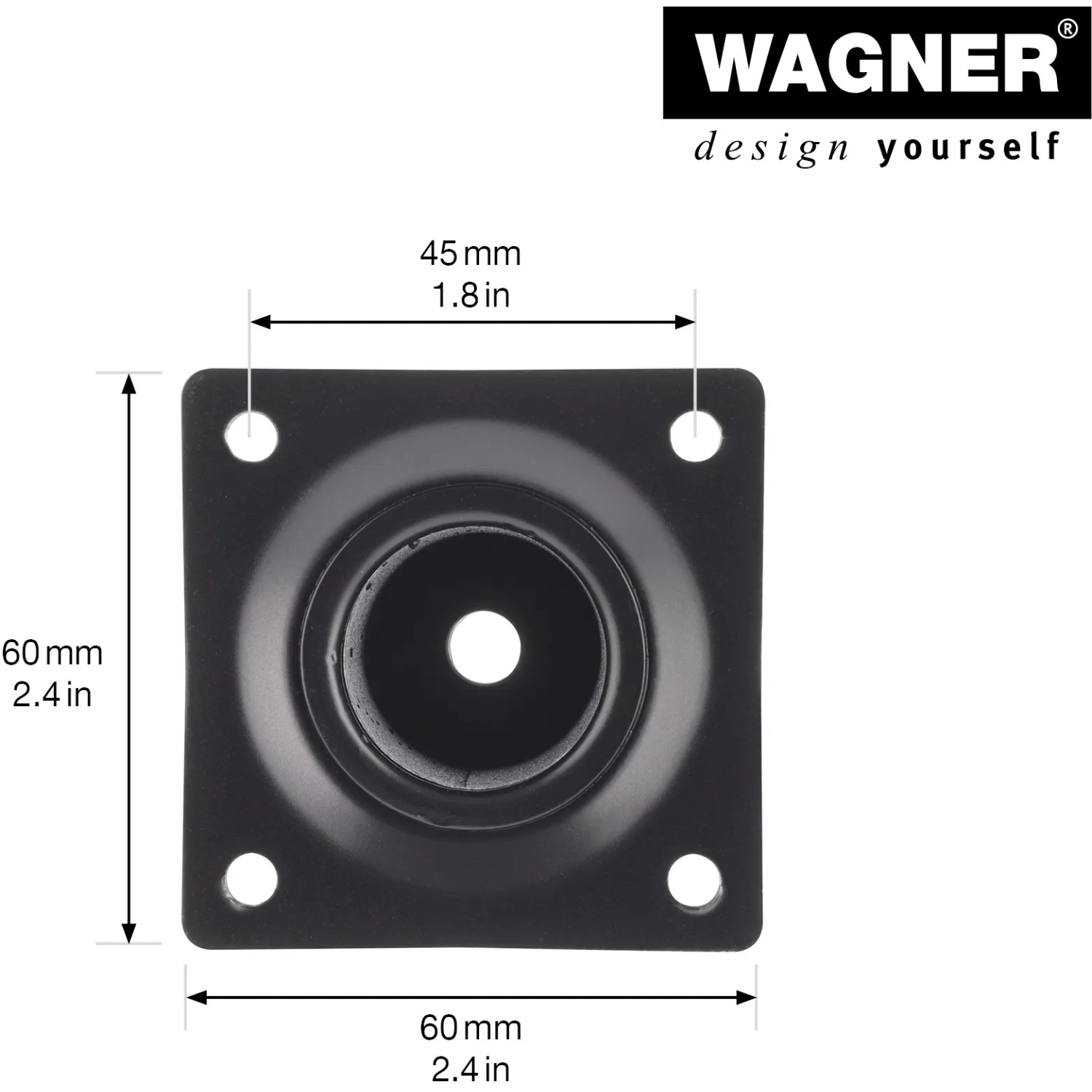 Wagner Teleskopfuß Justierbar Ø 30 mm Länge 160 mm - 250 mm Schwarz ...