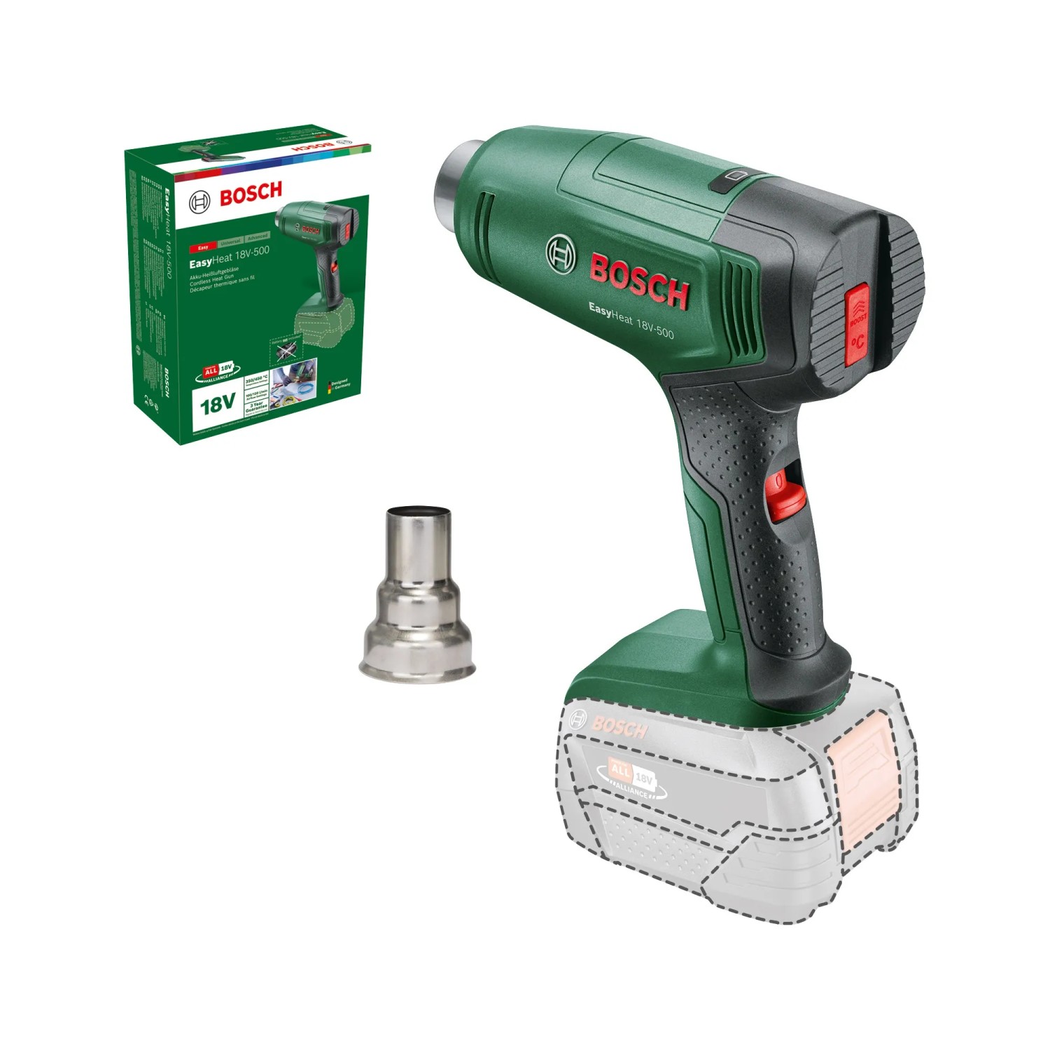 Bosch Akku-Heißluftgebläse EasyHeat 18V-500 ohne Akku kaufen bei OBI