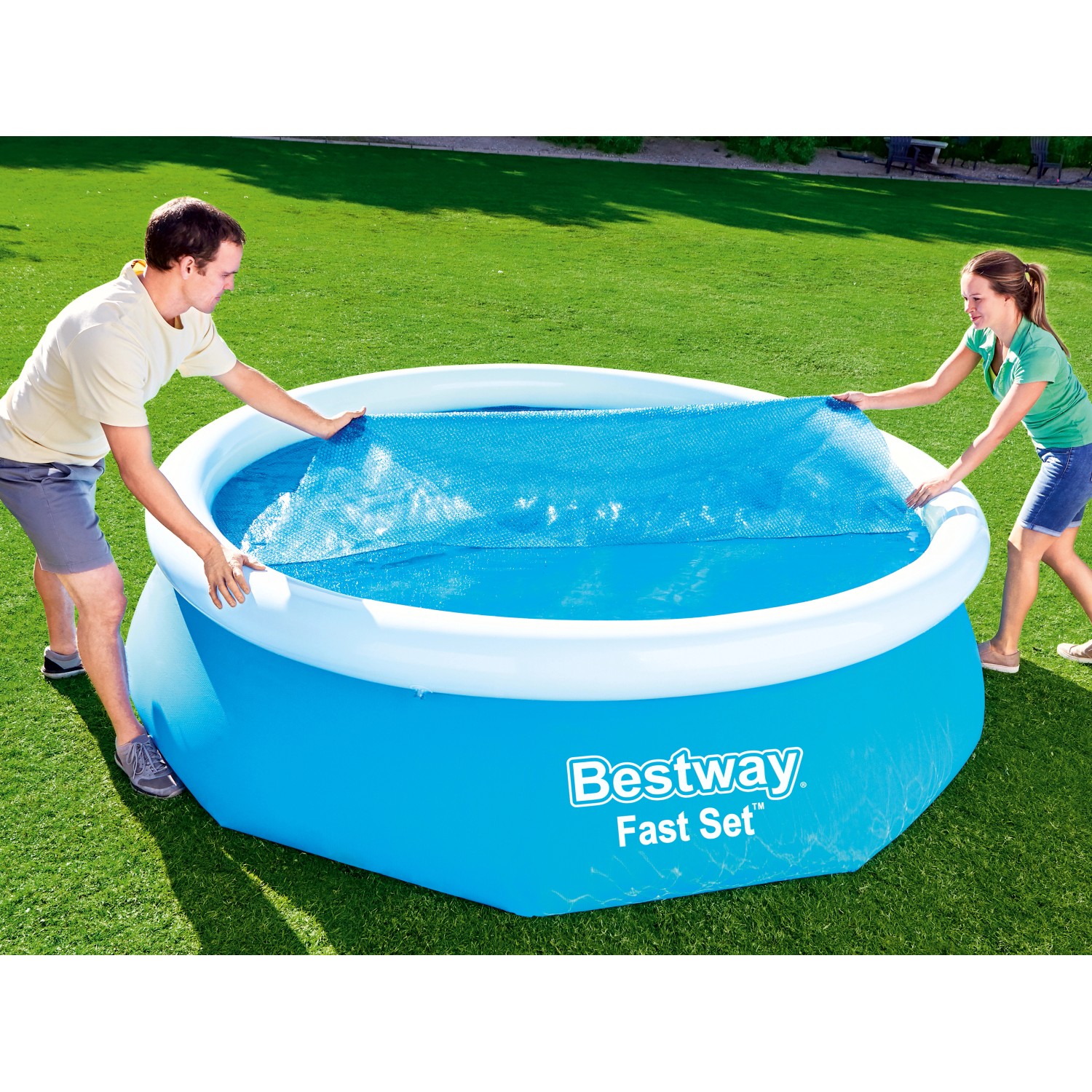 Bestway Poolabdeckung Solar PE Blau Ø 366 cm kaufen bei OBI