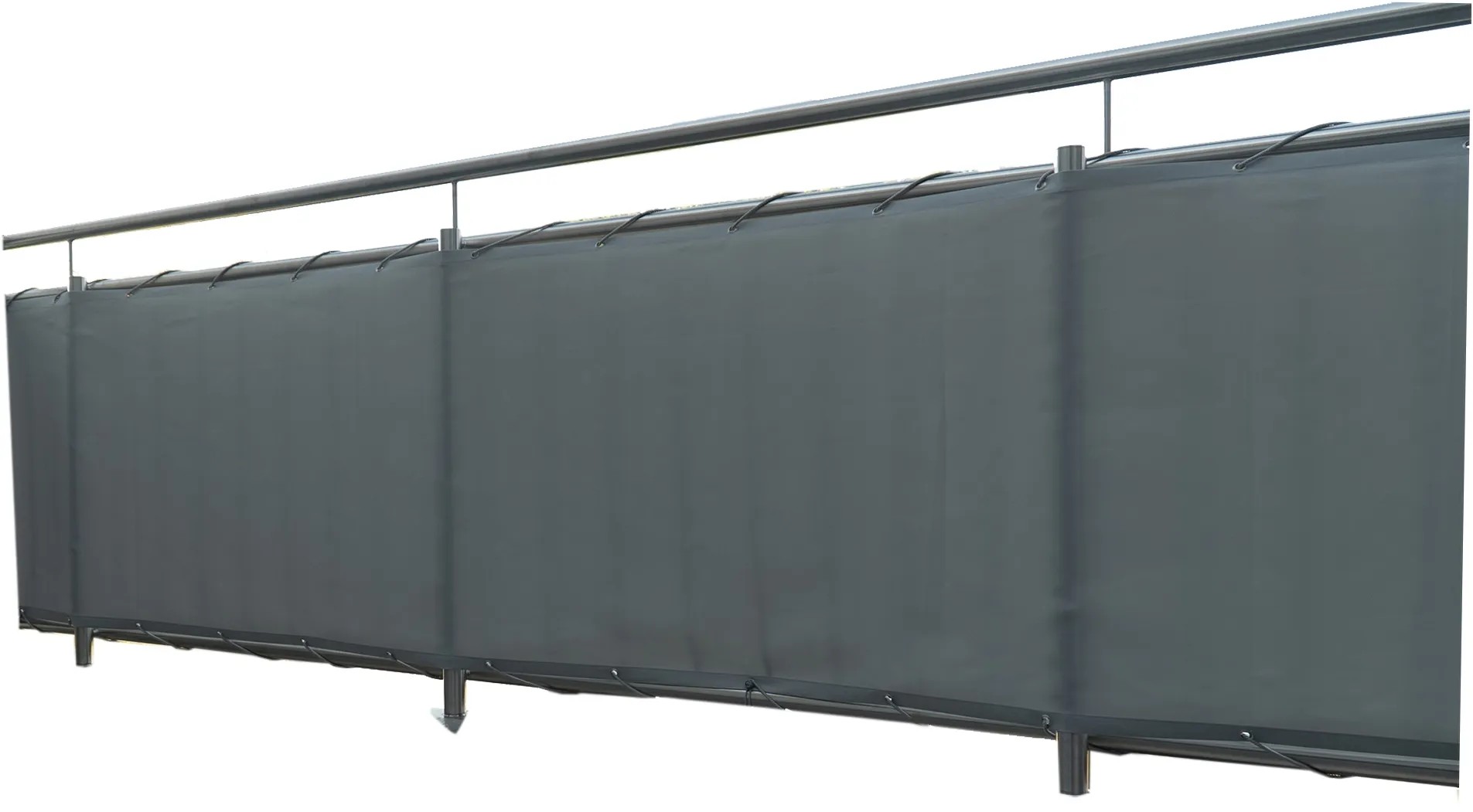 Peddy Shield Balkonverkleidung mit Kabelbinder 75 cm x 500 cm Anthrazit ...