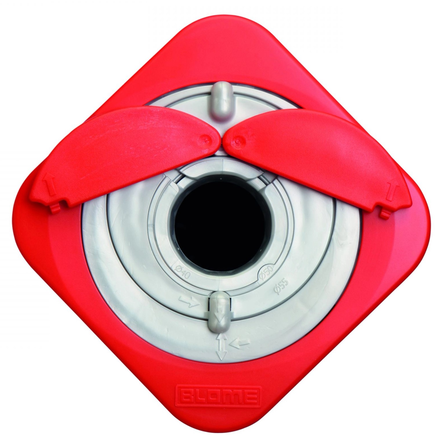 Blome-Tillmann Eindrehbodenhülse CentroFix für Rundrohre Schwarz-Rot ...