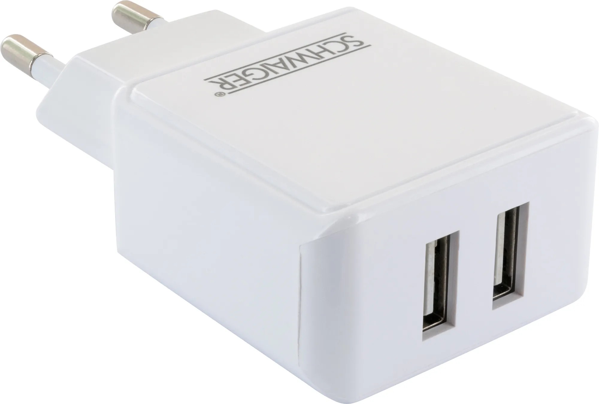 Schwaiger Ladegerät Weiß 230V 2x USB, 2.4A kaufen bei OBI