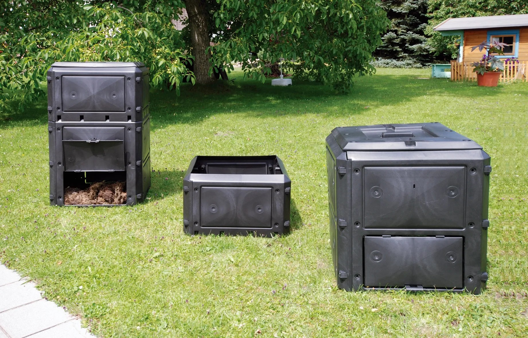 KHW Komposter Bio-Quick Basismodell Anthrazit 420 l kaufen bei OBI