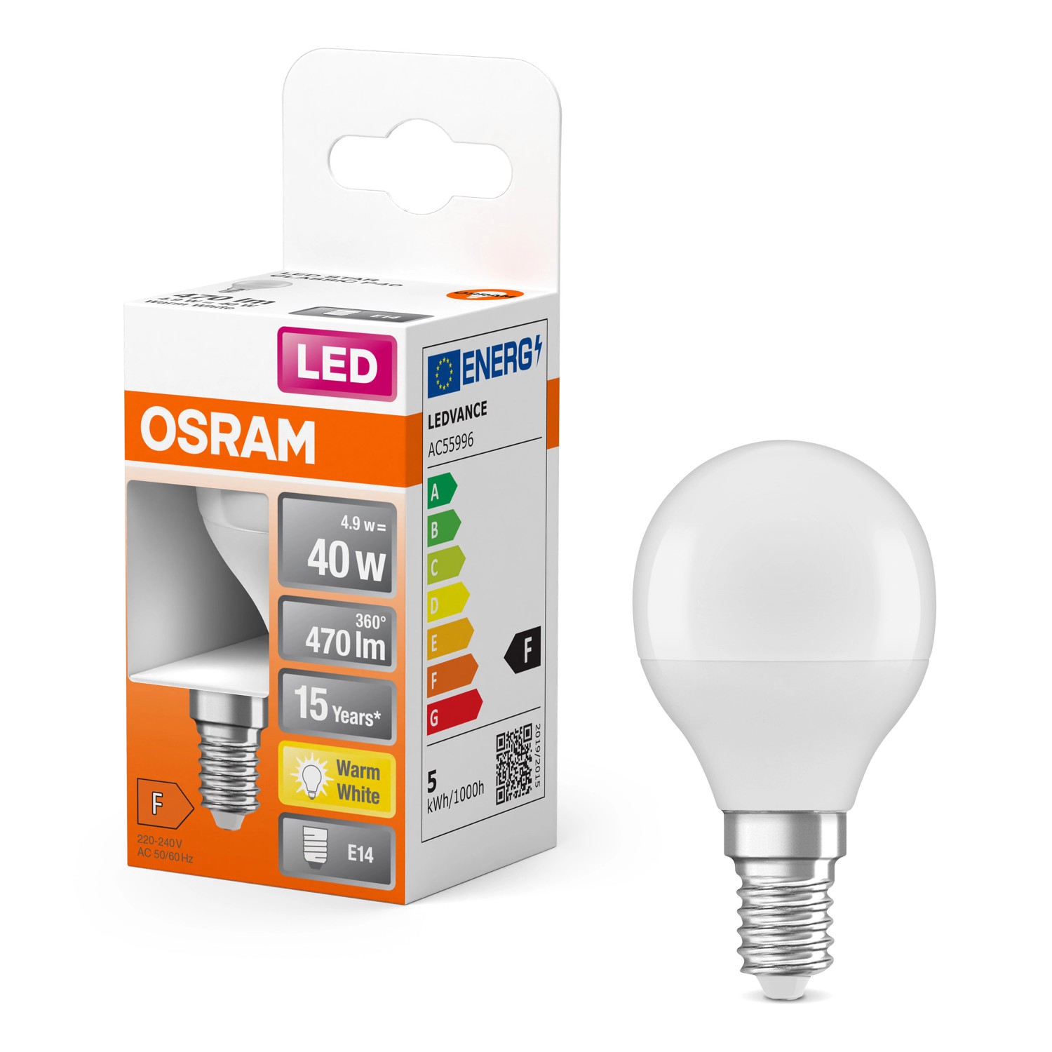 Osram LED-Leuchtmittel E14 Tropfenform 4,9 W 470 lm 8,2 x 4,5 cm (H x Ø) kaufen bei OBI