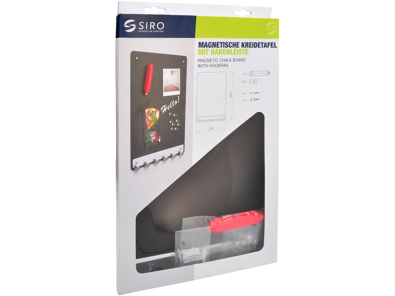 Siro Magnetische Kreidetafel mit Hakenleiste 2431 Metall 254 mm kaufen ...