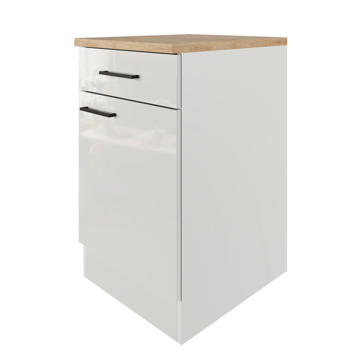 Flex-Well Exclusiv Unterschrank Lund 50 cm Lichtgrau glänzend-Rauchgrau kaufen bei OBI