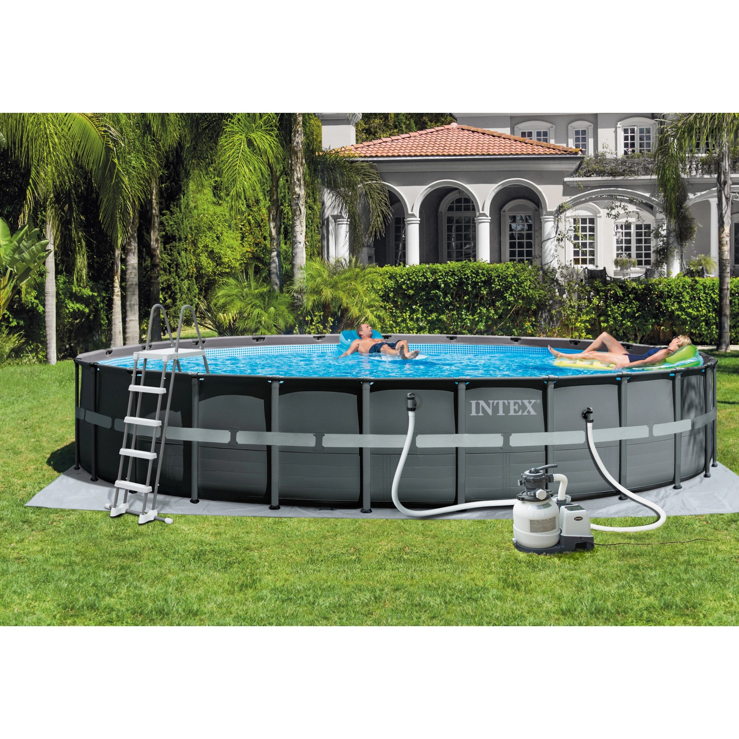 Intex Frame Pool-Set Ultra Rondo XTR Ø 732 cm x 132 cm Grau kaufen bei OBI