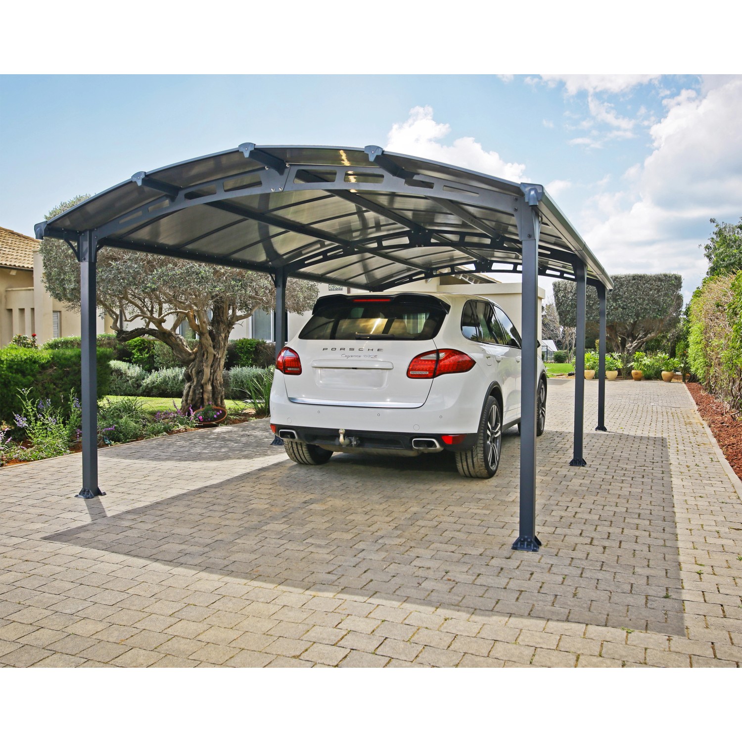 Canopia Carport Arcadia 6400 Anthrazit 360 cm x 650 cm kaufen bei OBI