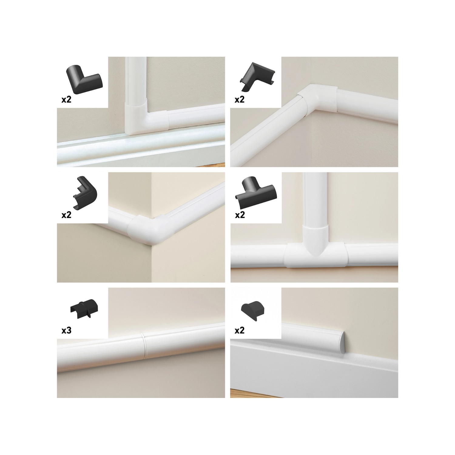 D-Line Kupplung Zubehör-Set 20 mm x 10 mm Schwarz kaufen bei OBI