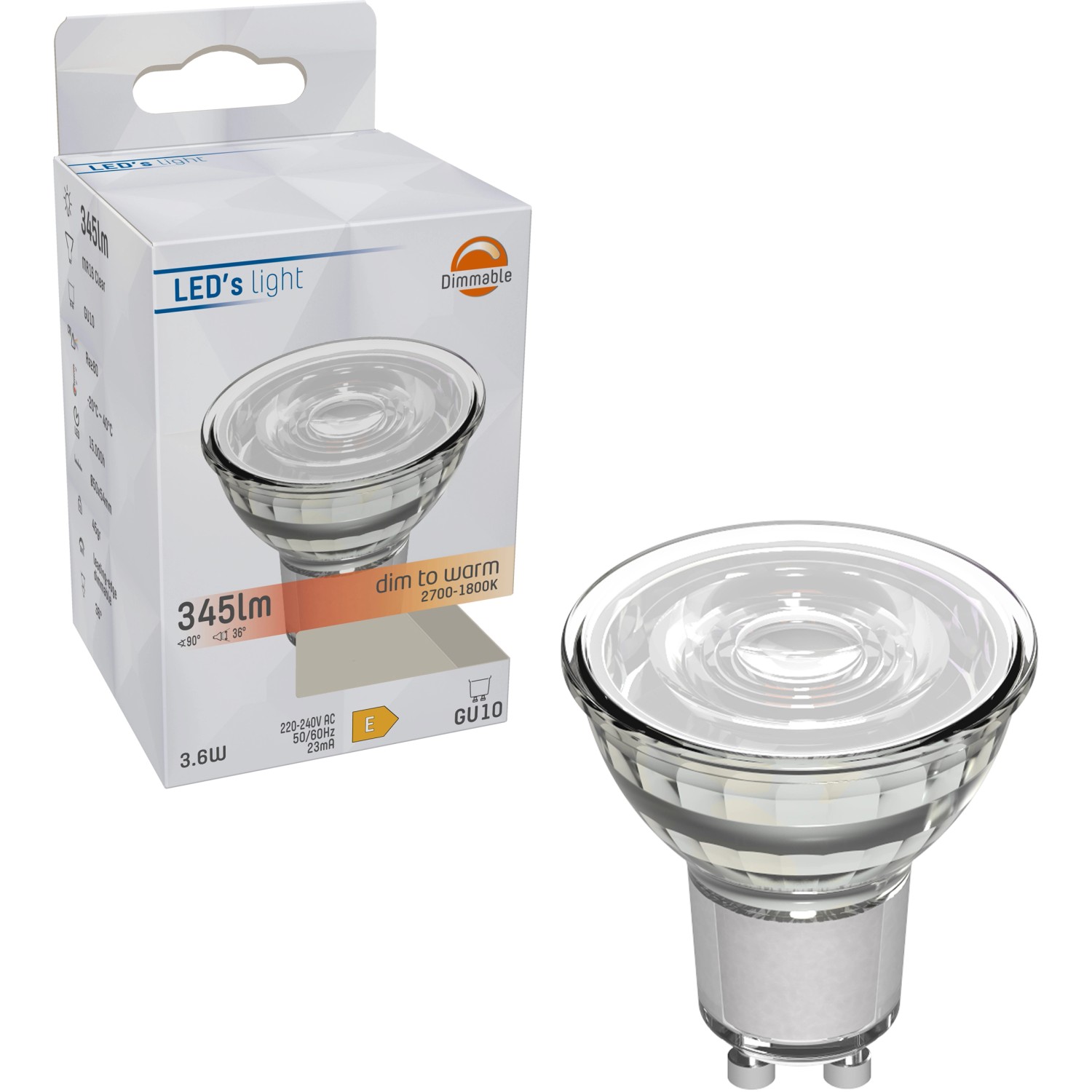 LED-Spot GU10 MR16 3,6 W CCT Ø 5 cm x 5,4 cm Klar kaufen bei OBI