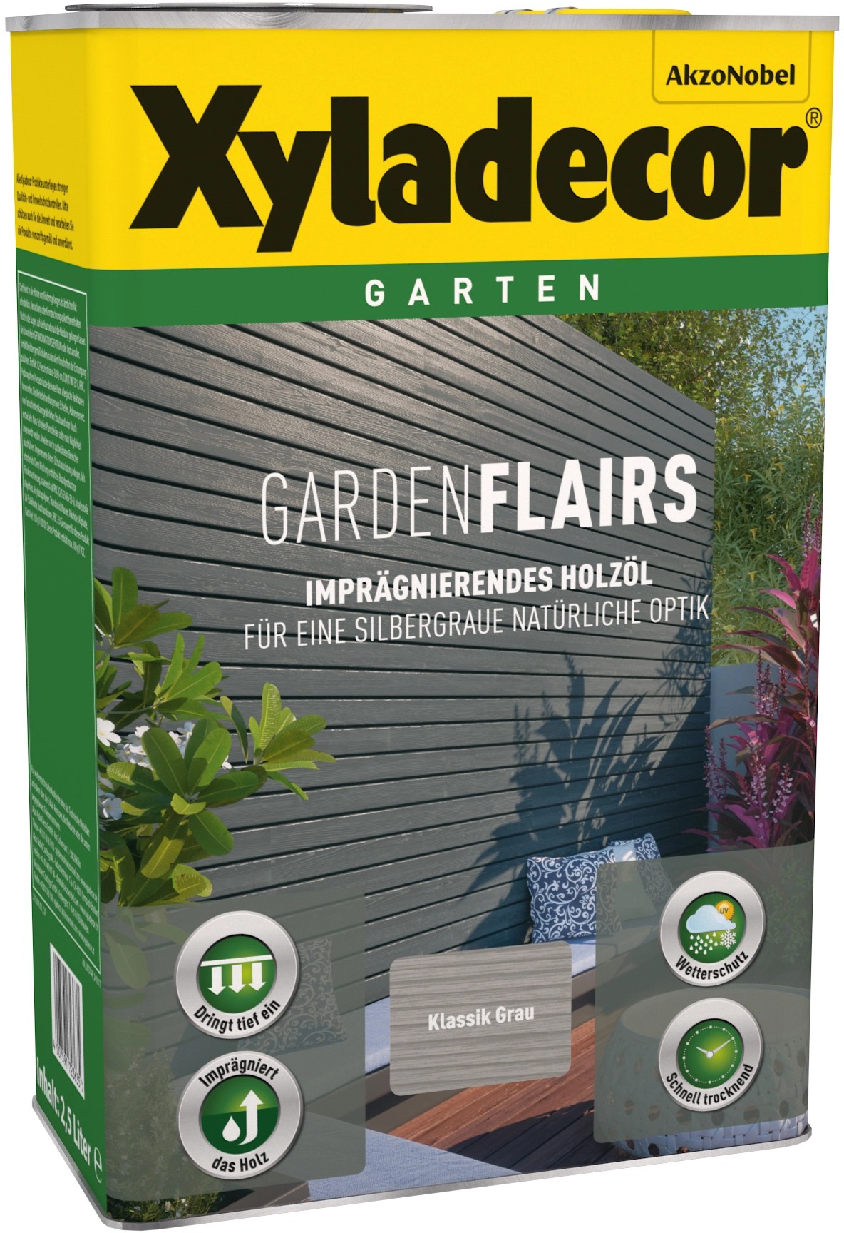 Xyladecor Holz-Öl GardenFlairs Klassikgrau 2,5 l kaufen bei OBI