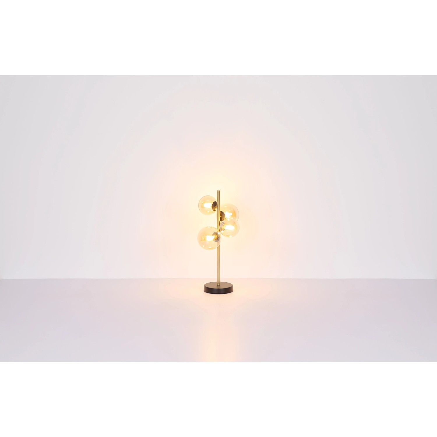 Globo LED-Stehlampe Riha 6-flammig Schwarz matt 285 x 265 x 1550 mm ...